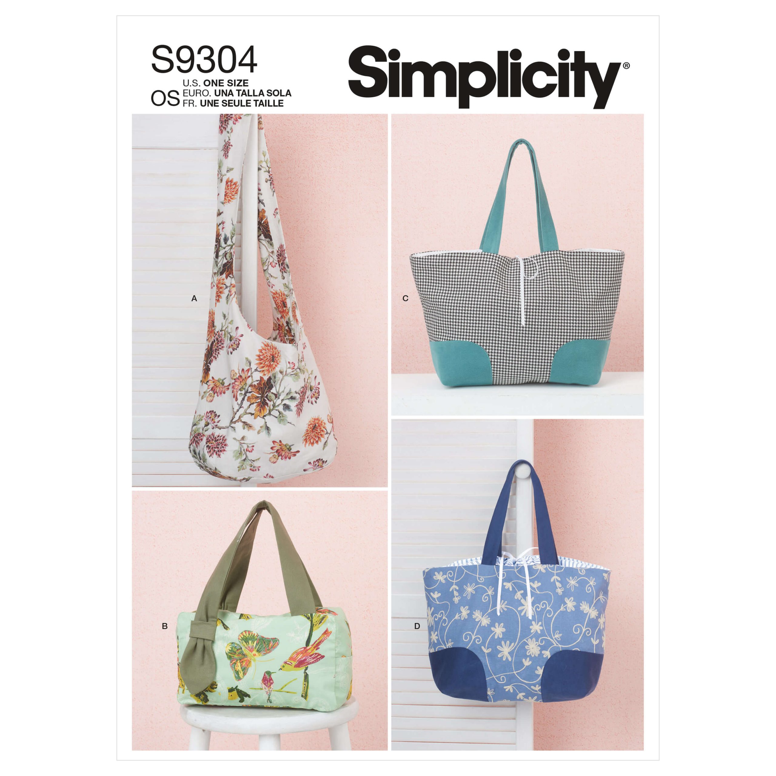 Simplicity Sewing Pattern S9304 Bags - Sewdirect Australia