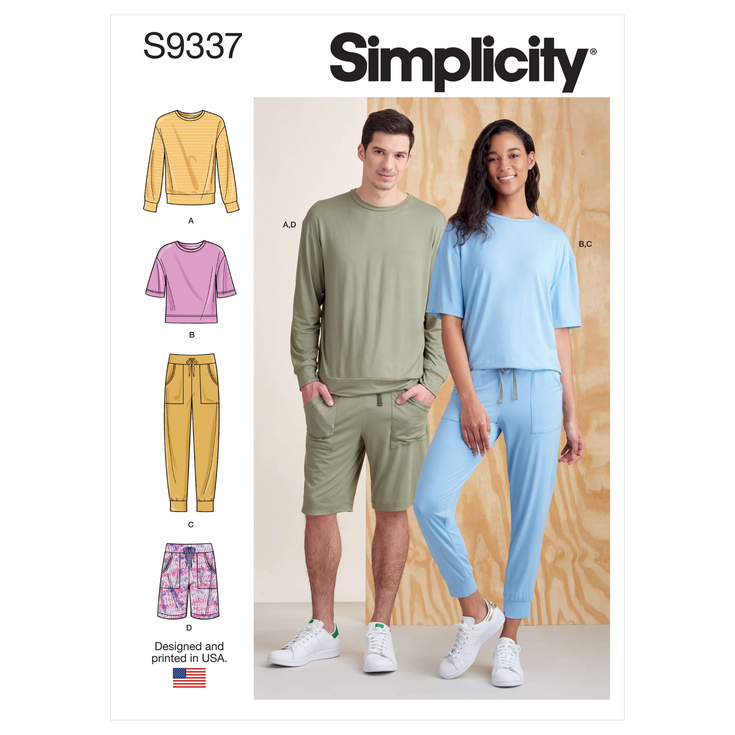 Simplicity Sewing Pattern S9337 Unisex Knits Only Tops, Trousers and ...