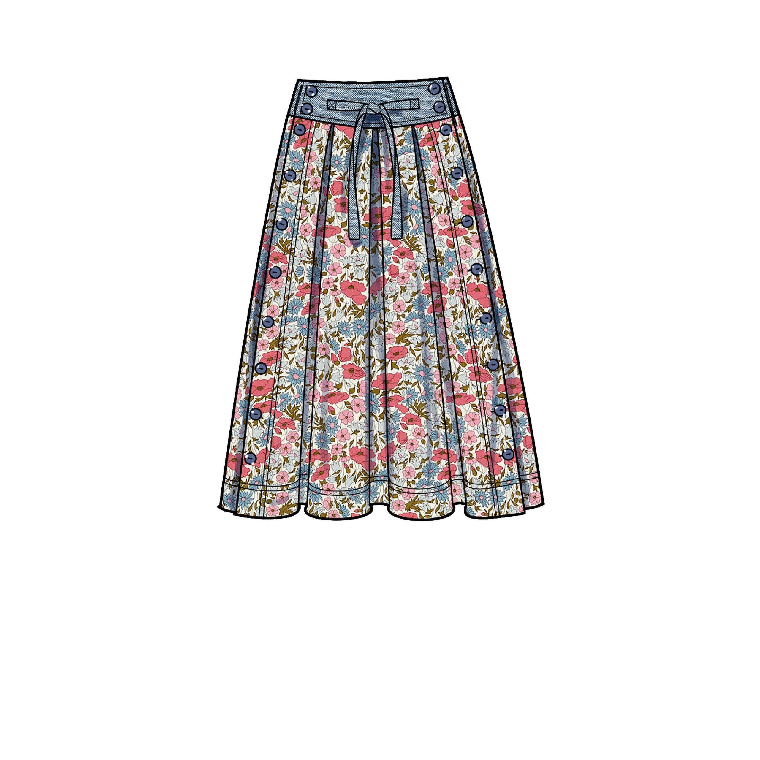 Simplicity Sewing Pattern S9377 Misses’ Flared Skirts in Two Lengths ...