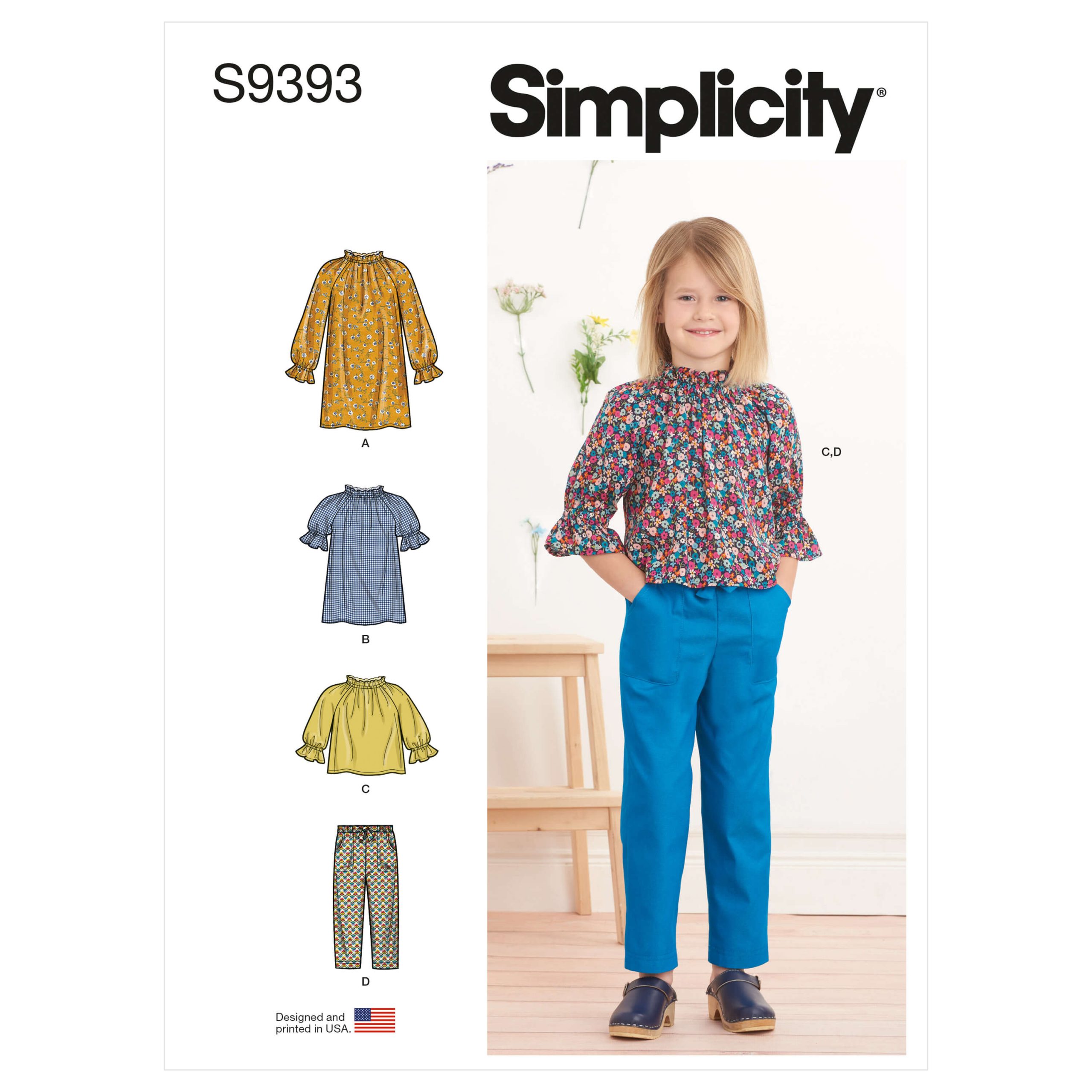 Simplicity Sewing Pattern S9393 Children’s Dress, Tunic, Top and ...