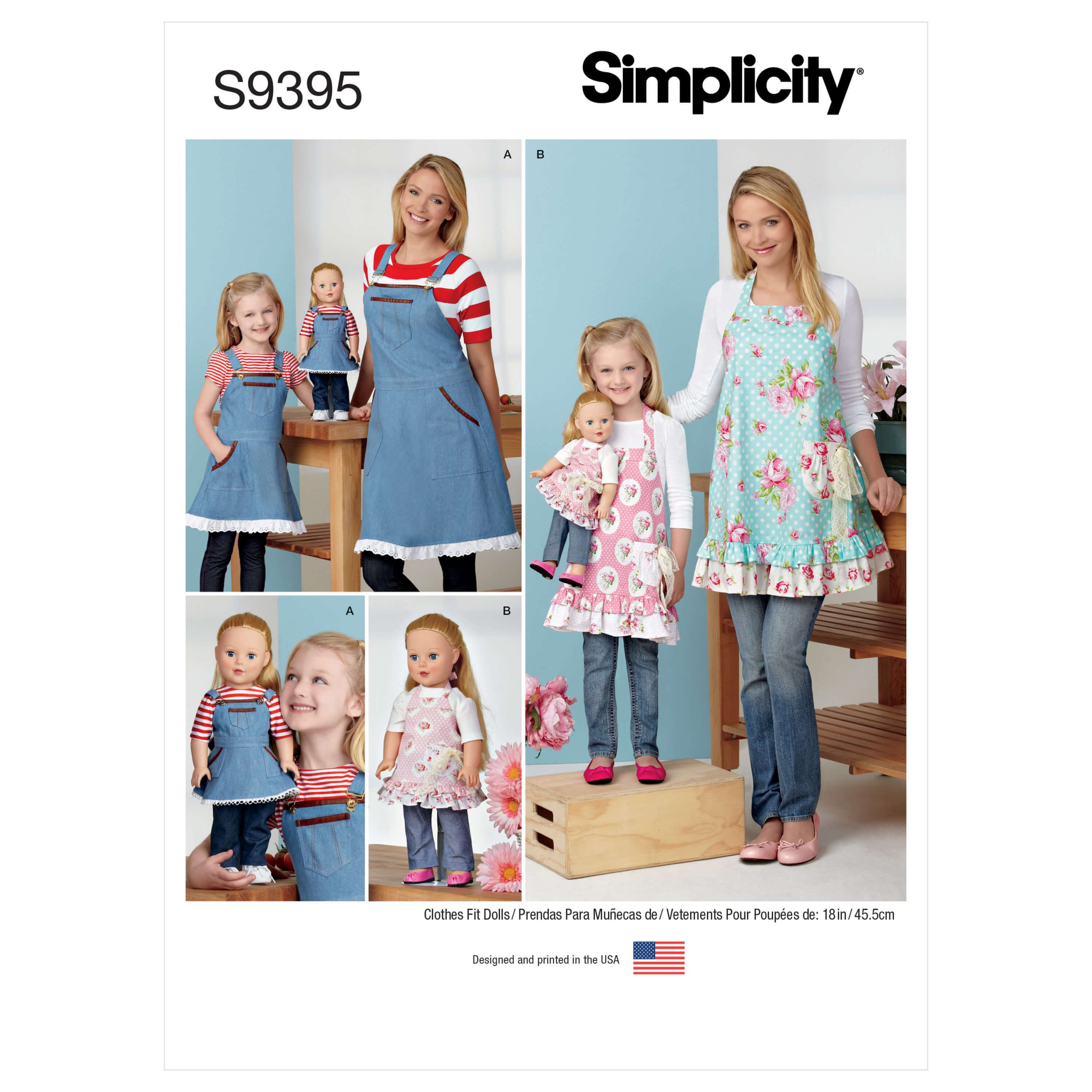 Simplicity Sewing Pattern S9395 Aprons for Misses’, Children and 18 ...