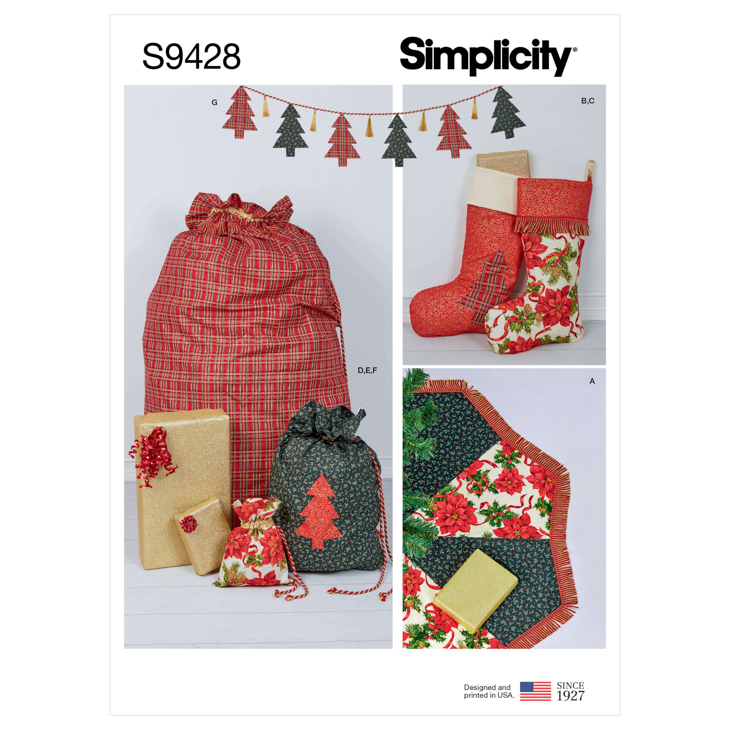 Simplicity Sewing Pattern S9428 Christmas Decorations - Sewdirect Australia