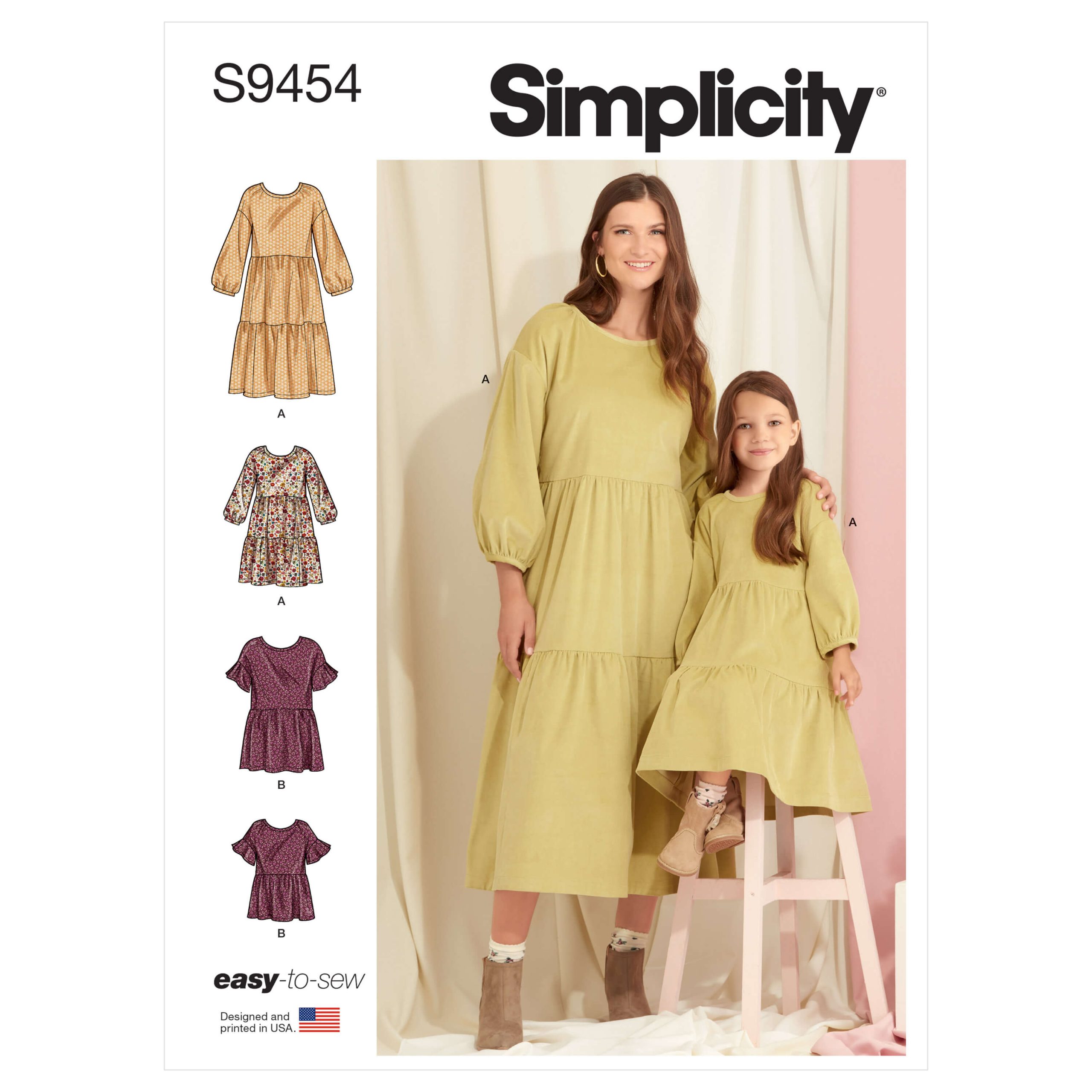 Simplicity Sewing Pattern S9454 Children’s and Misses’ Dress and Top ...