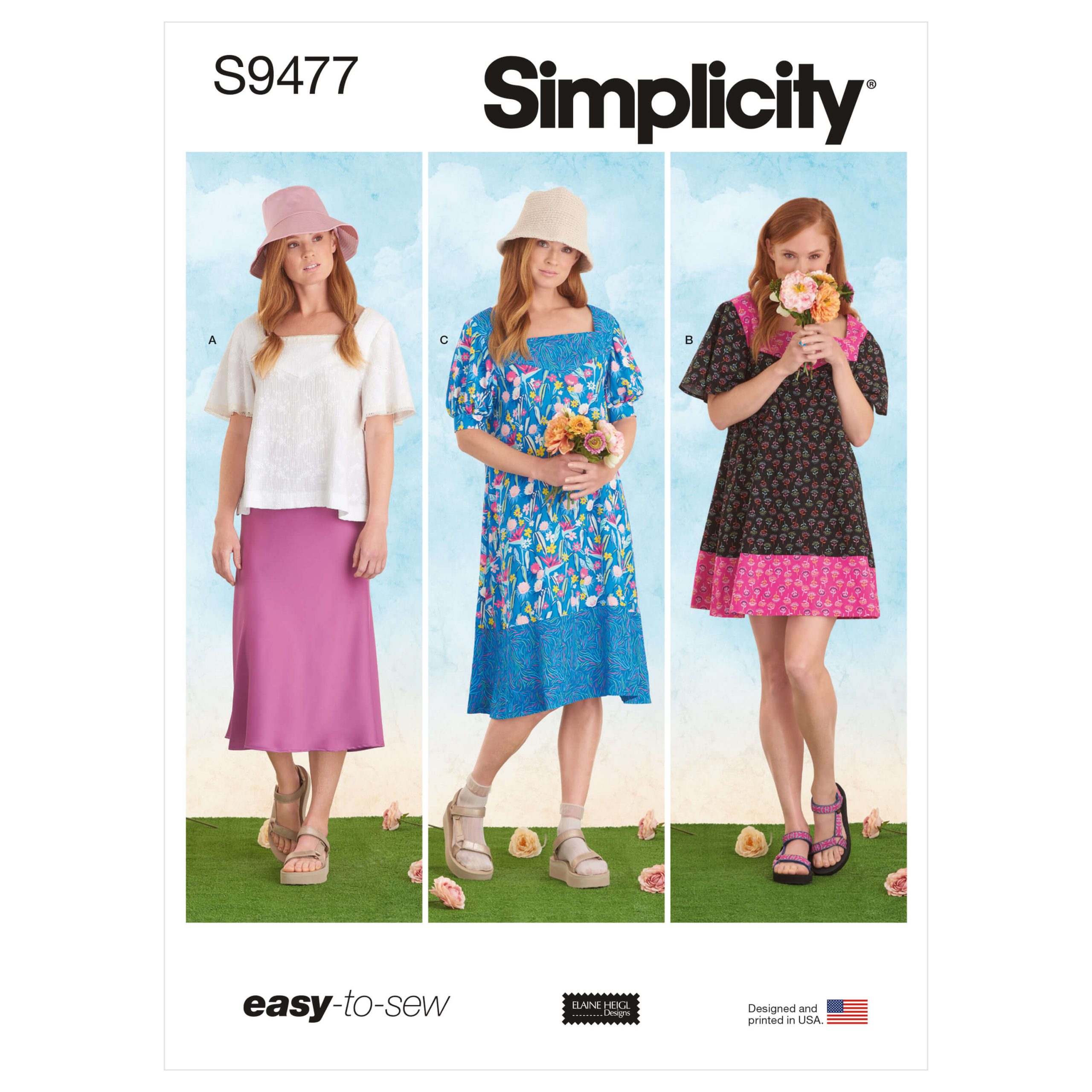 Simplicity Sewing Pattern S9477 Misses’ Top and Dresses - Sewdirect ...