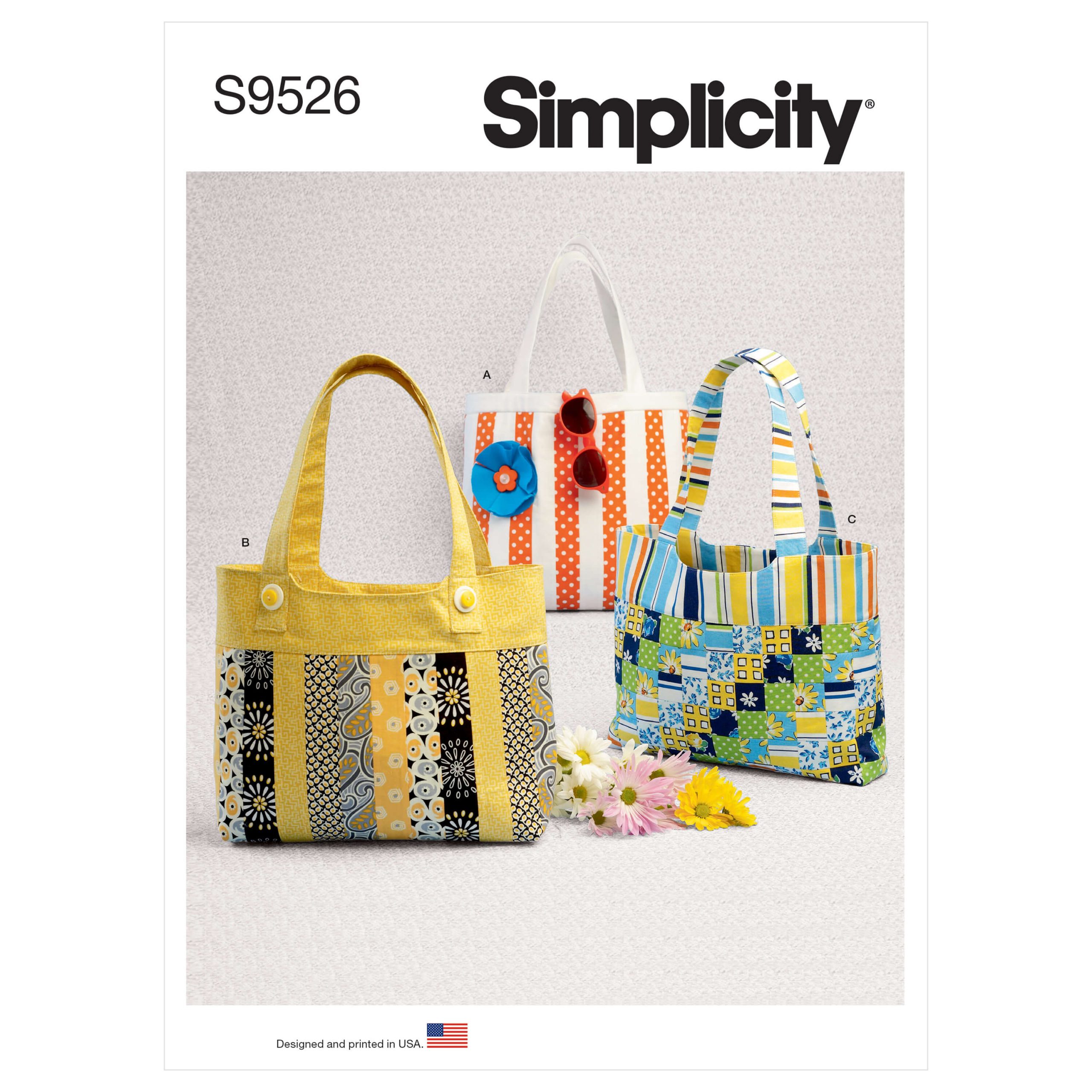 Simplicity Sewing Pattern S9526 Handbags - Sewdirect Australia