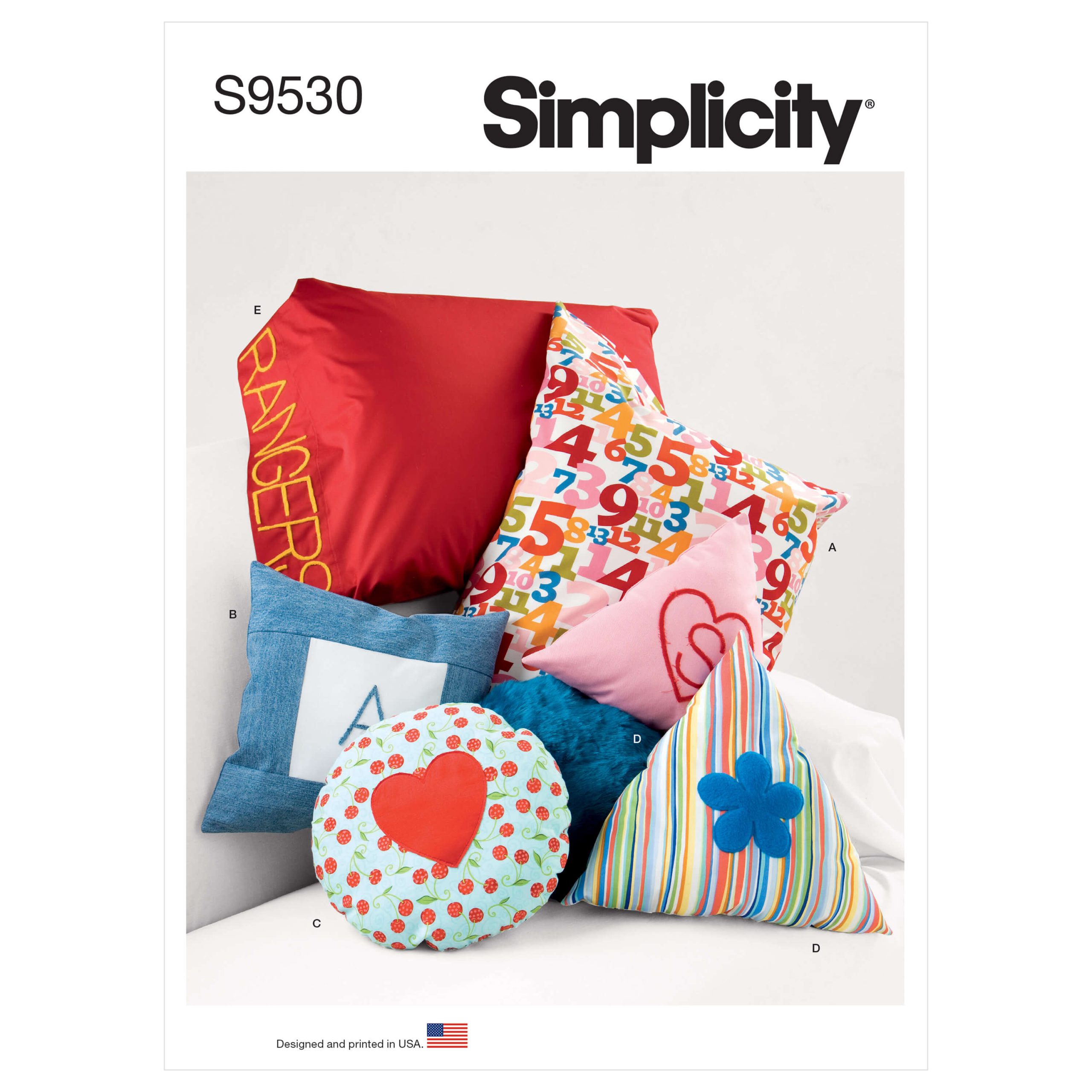 Simplicity Sewing Pattern S9530 Pillows in Three Sizes and Pillow Case ...