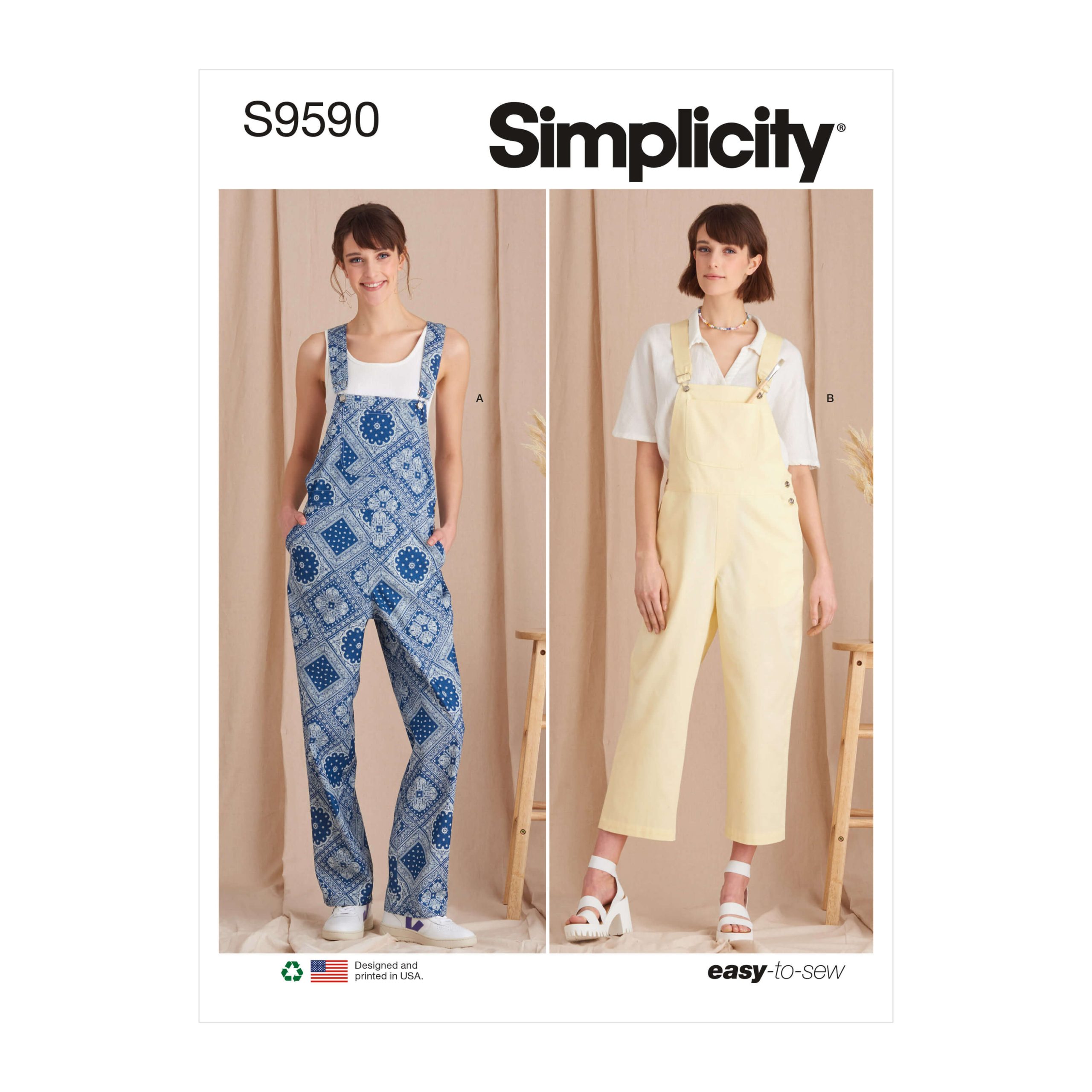 Simplicity Sewing Pattern S9590 Misses’ Overalls - Sewdirect Australia
