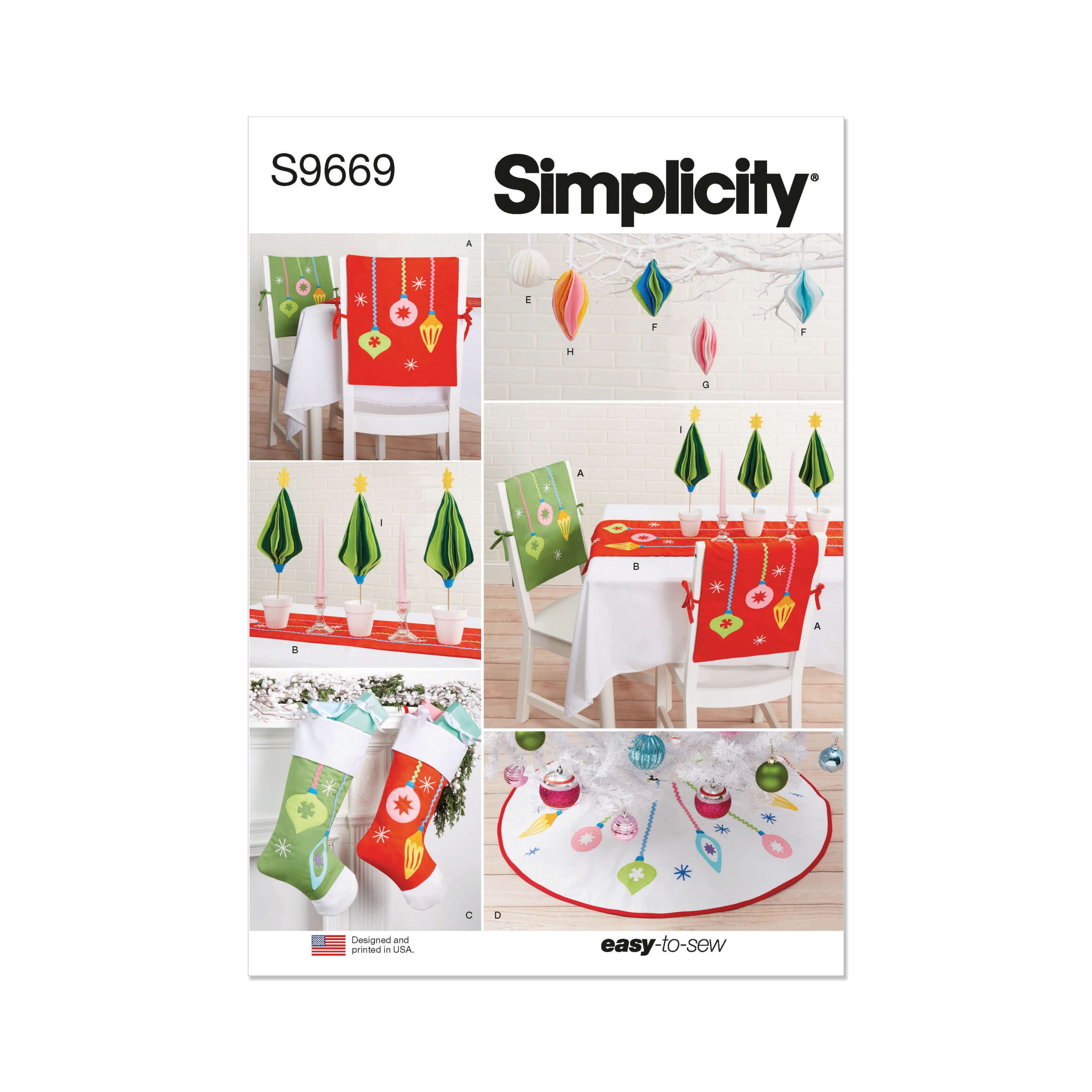 Simplicity Sewing Pattern S9669 Christmas Decor - Sewdirect Australia