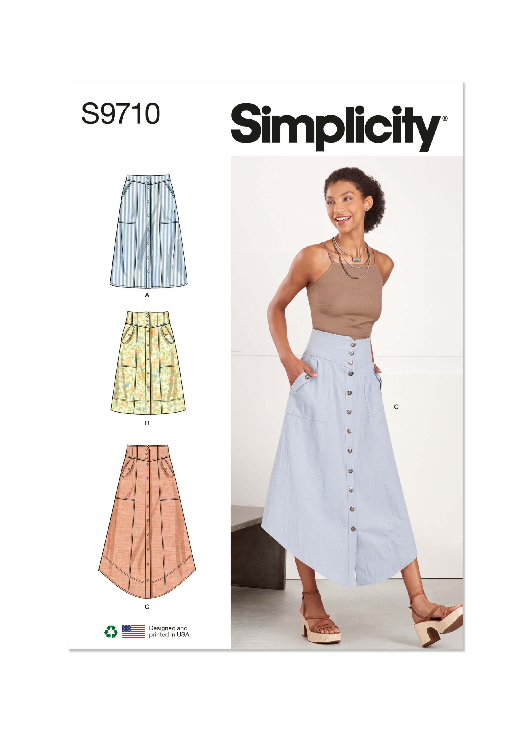 Simplicity Sewing Pattern S9710 Misses’ Skirts - Sewdirect Australia