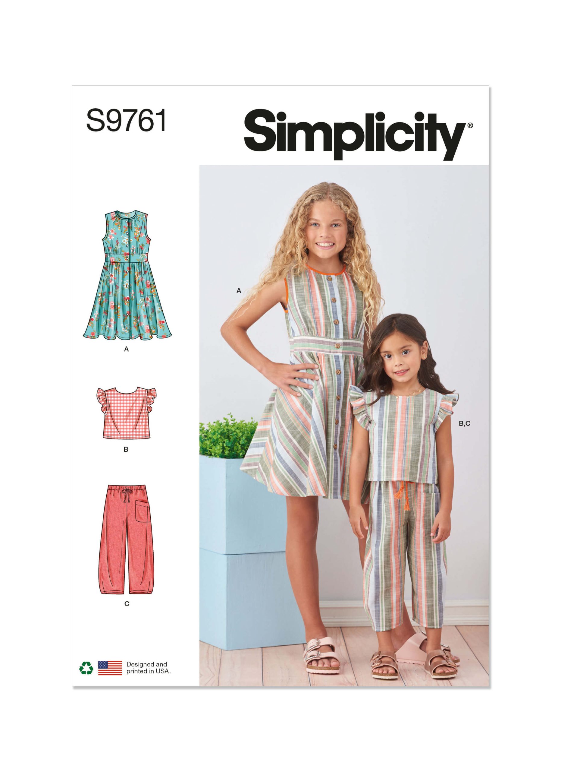 Simplicity Sewing Pattern S9761 Children’s and Girls’ Dress, Top and ...