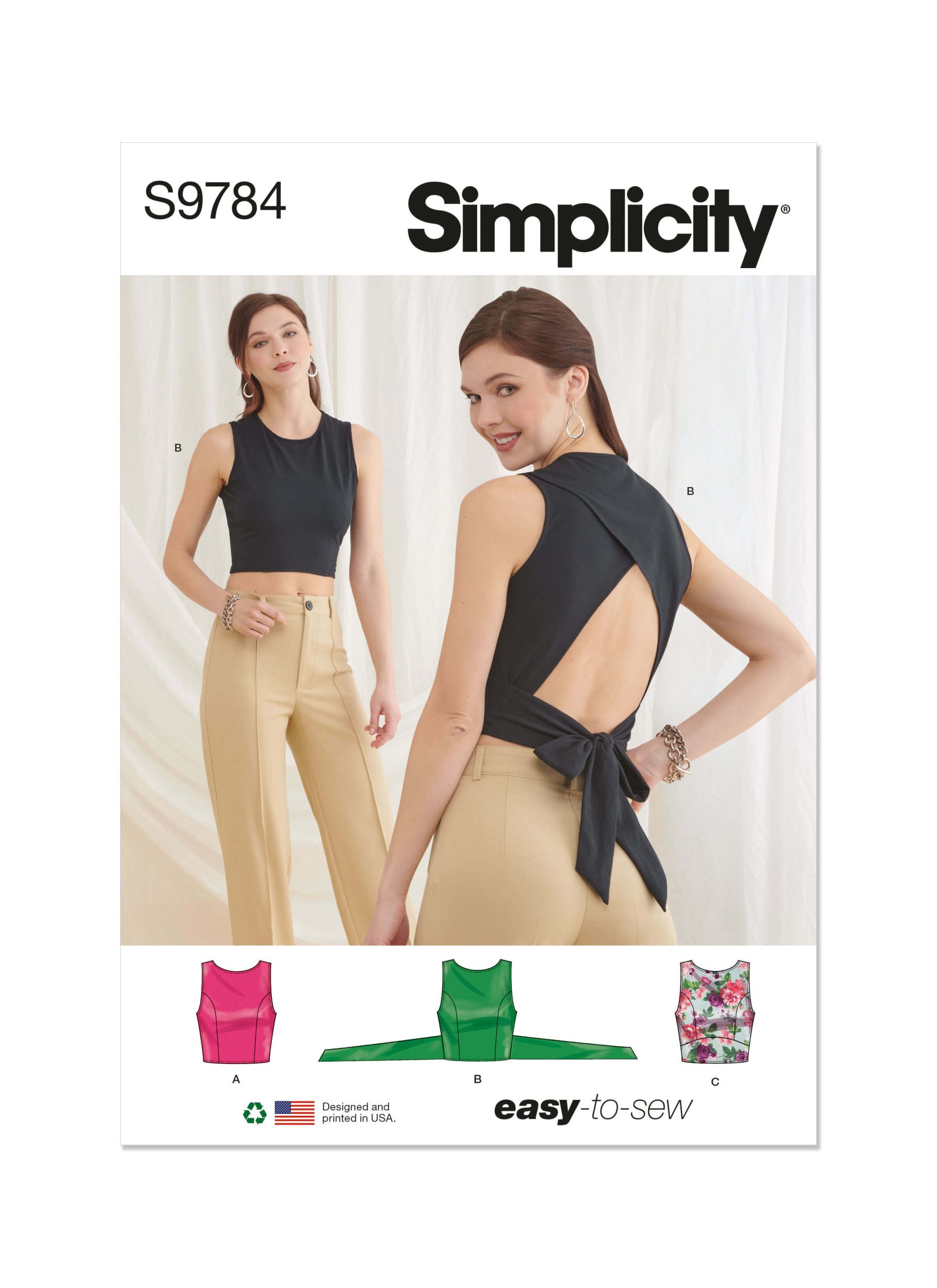 Simplicity Sewing Pattern S9784 Misses’ Knit Tops - Sewdirect Australia