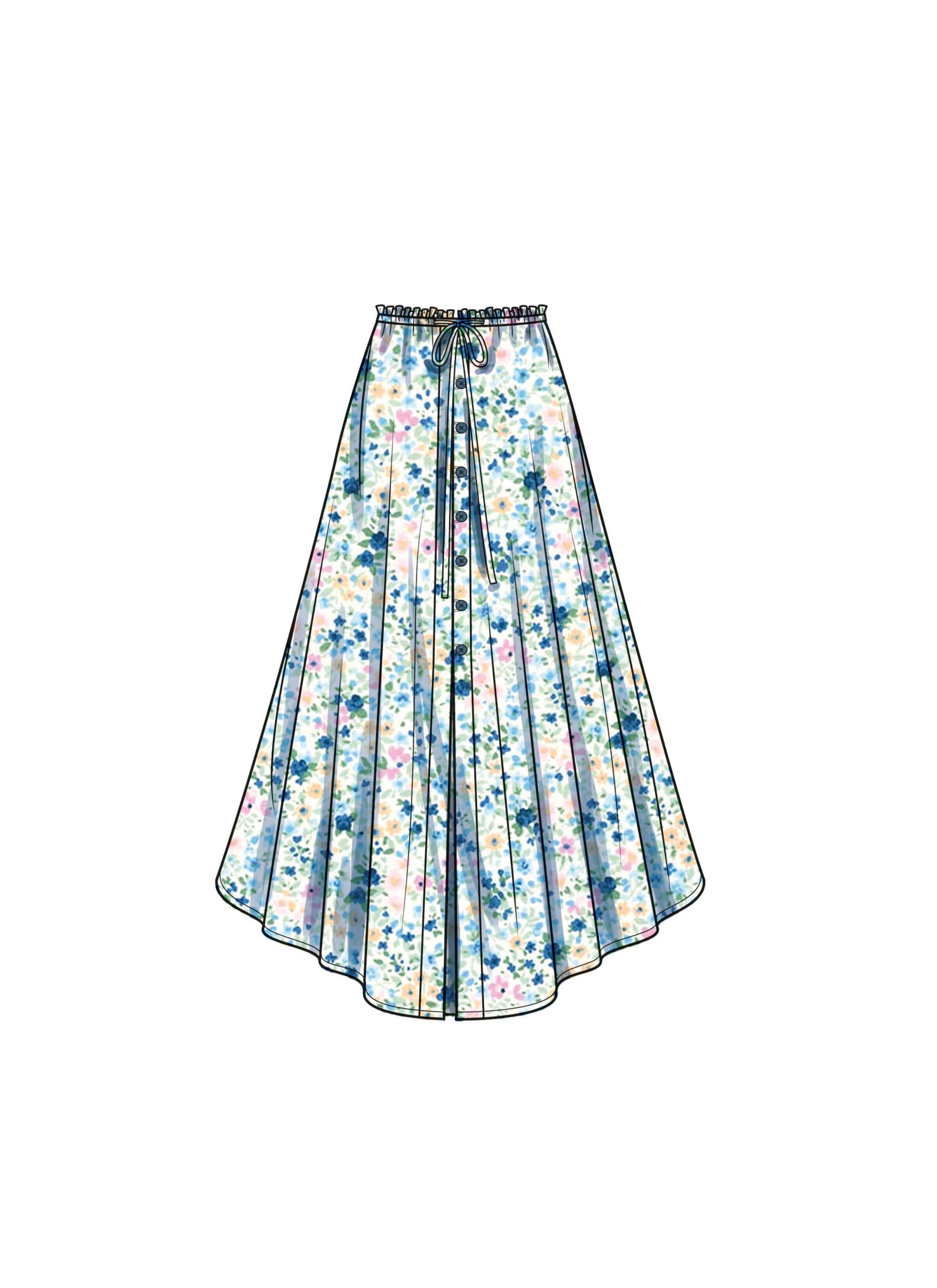 Simplicity Sewing Pattern S9786 Misses’ Skirt With Hemline Variations ...