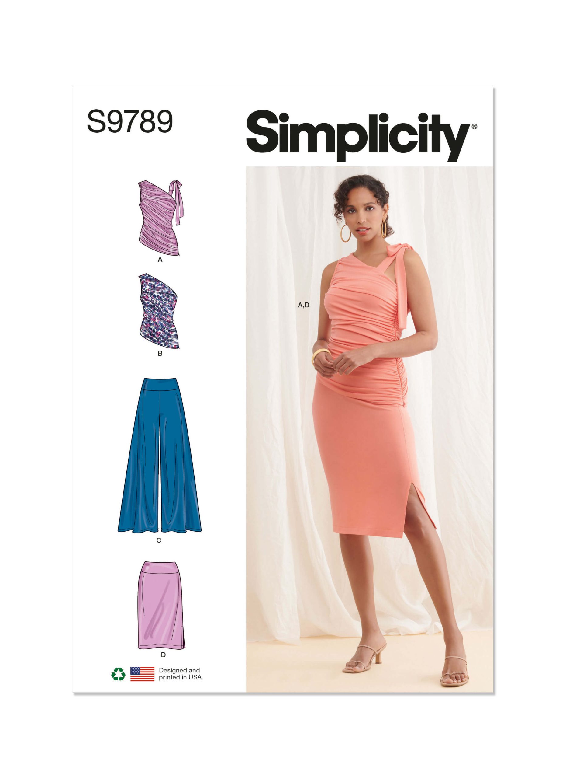 Simplicity Sewing Pattern S9789 Misses Knit Tops, Trousers and Skirt ...