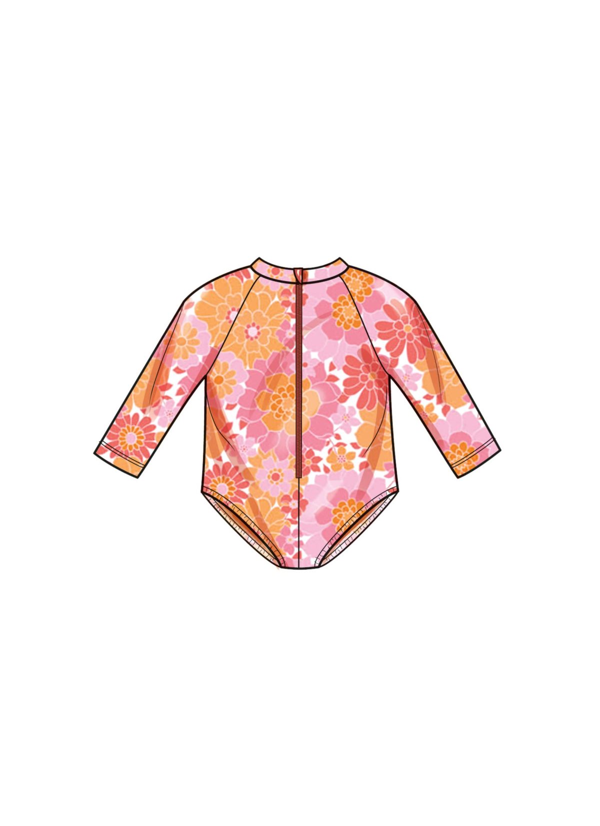 Simplicity Sewing Pattern S9796 Babies’ Swimsuits with Rash Guard and ...