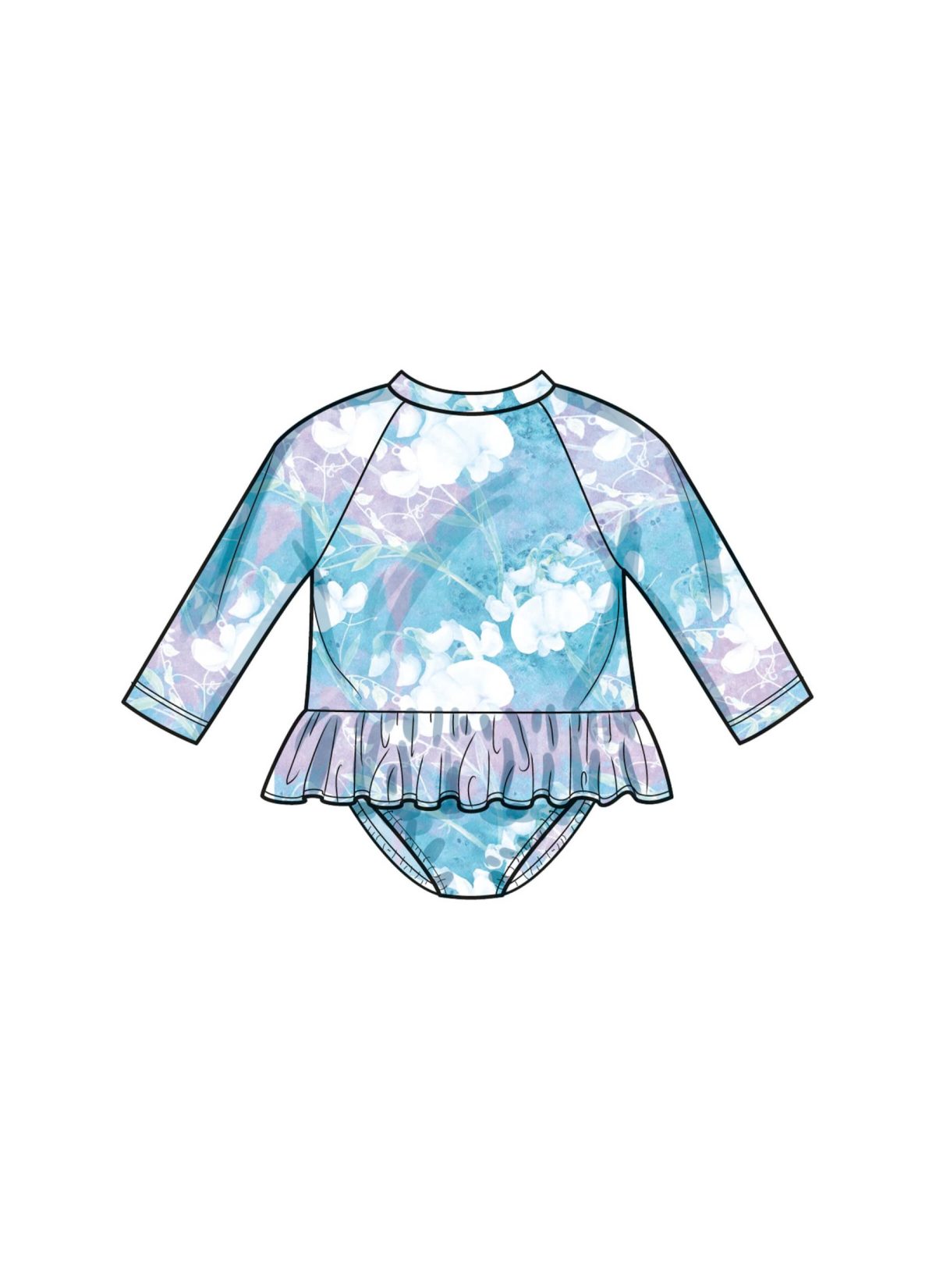Simplicity Sewing Pattern S9796 Babies’ Swimsuits with Rash Guard and ...