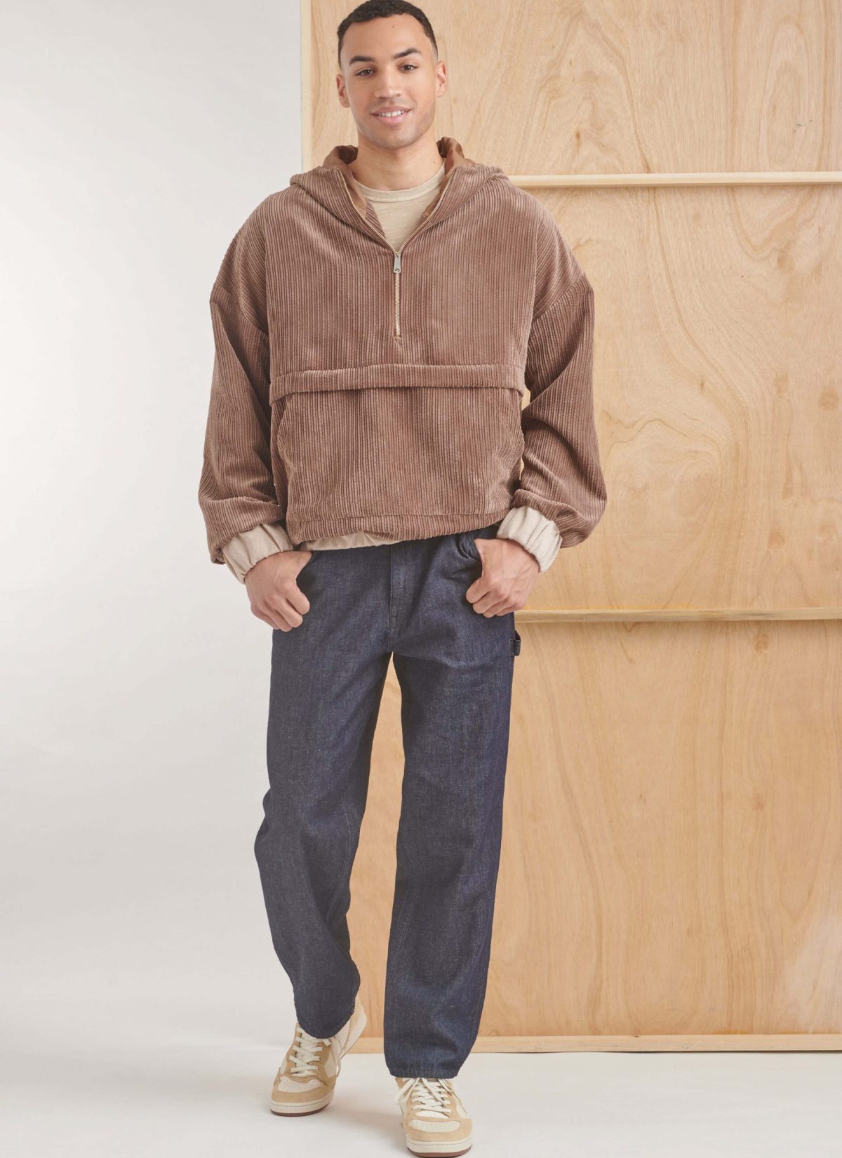 Simplicity Sewing Pattern S9829 Men’s Half Zip Hoodie - Sewdirect Australia