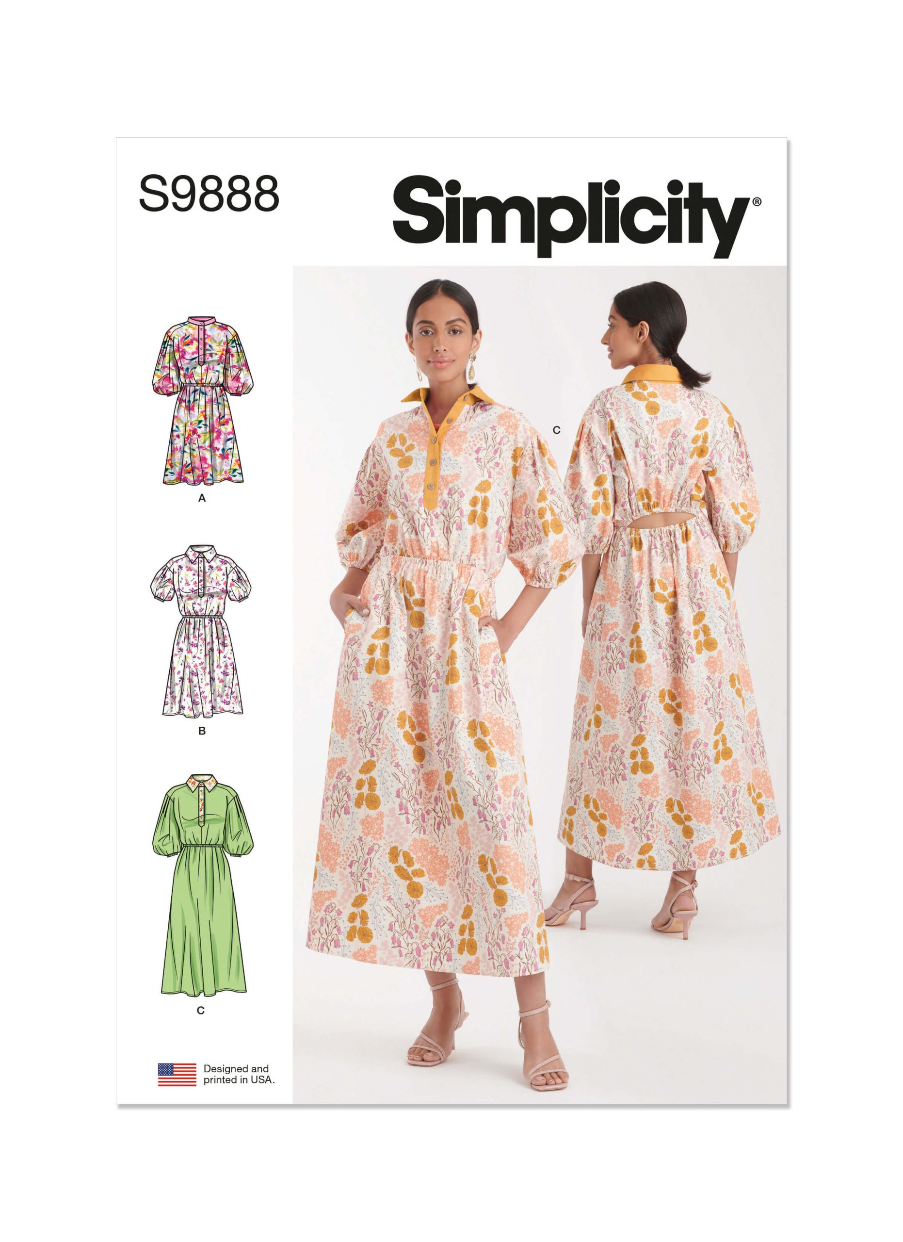 Simplicity Sewing Pattern S9888 Misses’ Dresses - Sewdirect Australia
