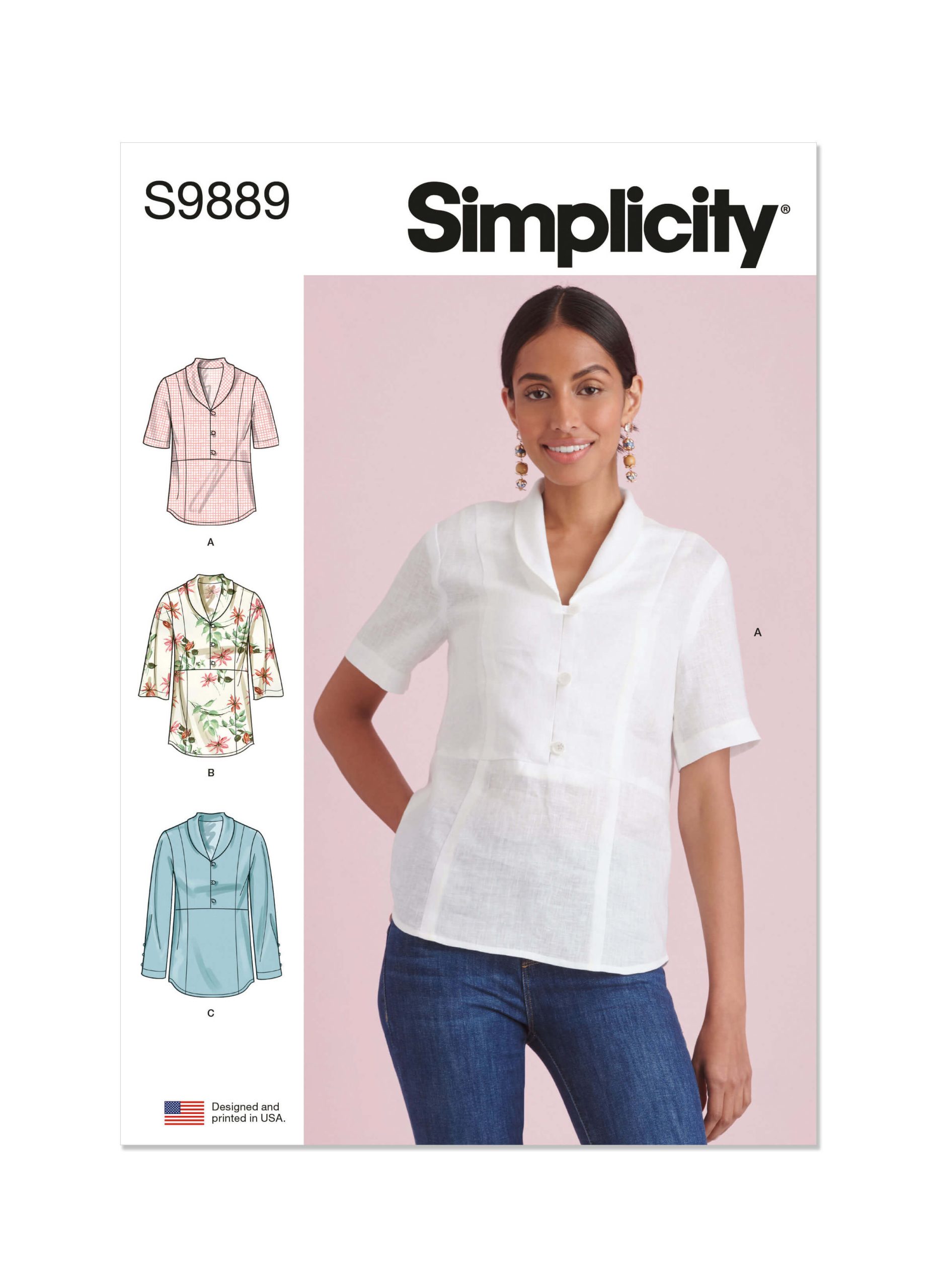 Simplicity Sewing Pattern S9889 Misses’ Tops - Sewdirect Australia