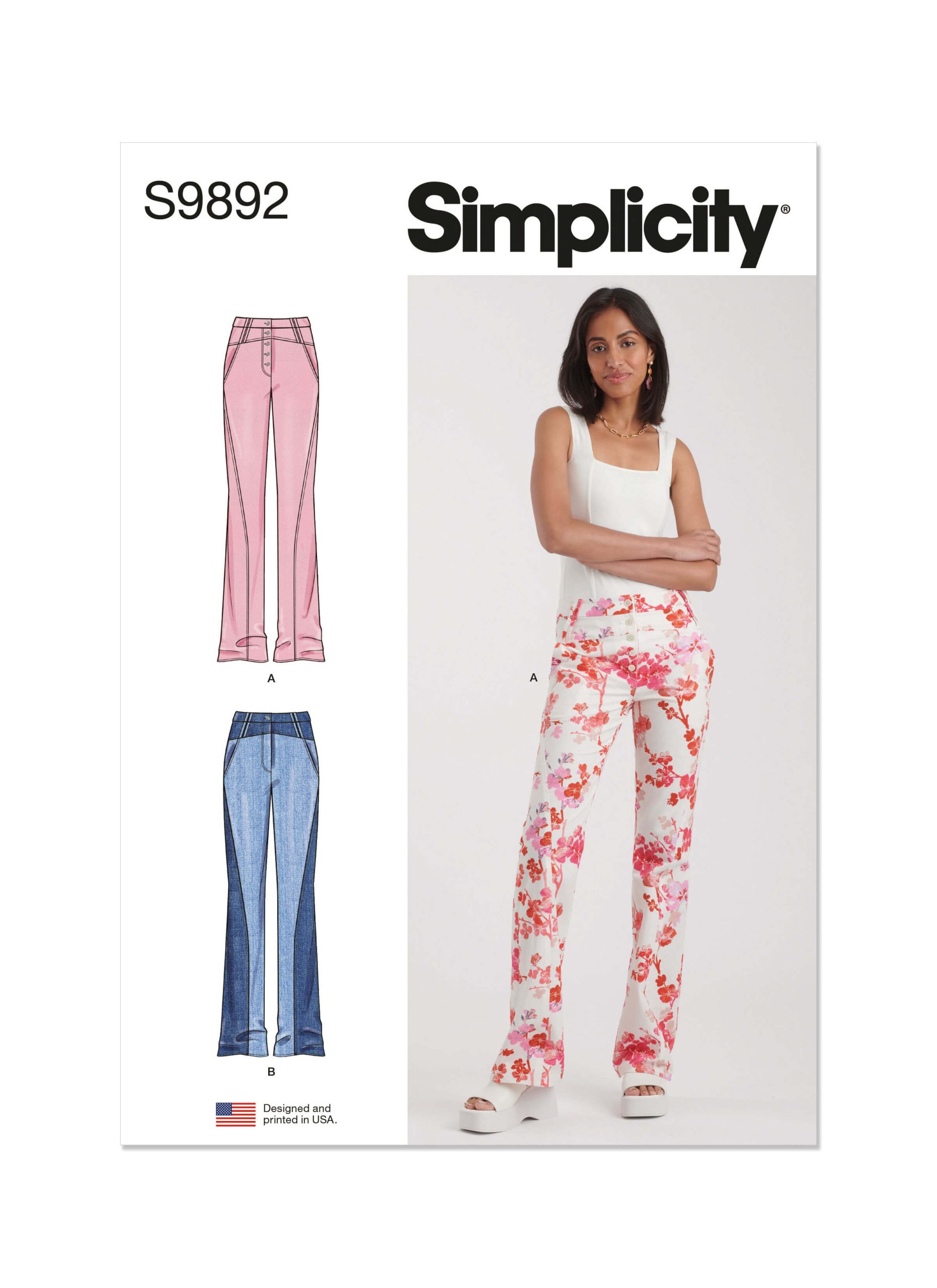 Simplicity Sewing Pattern S9892 Misses’ Jeans - Sewdirect Australia