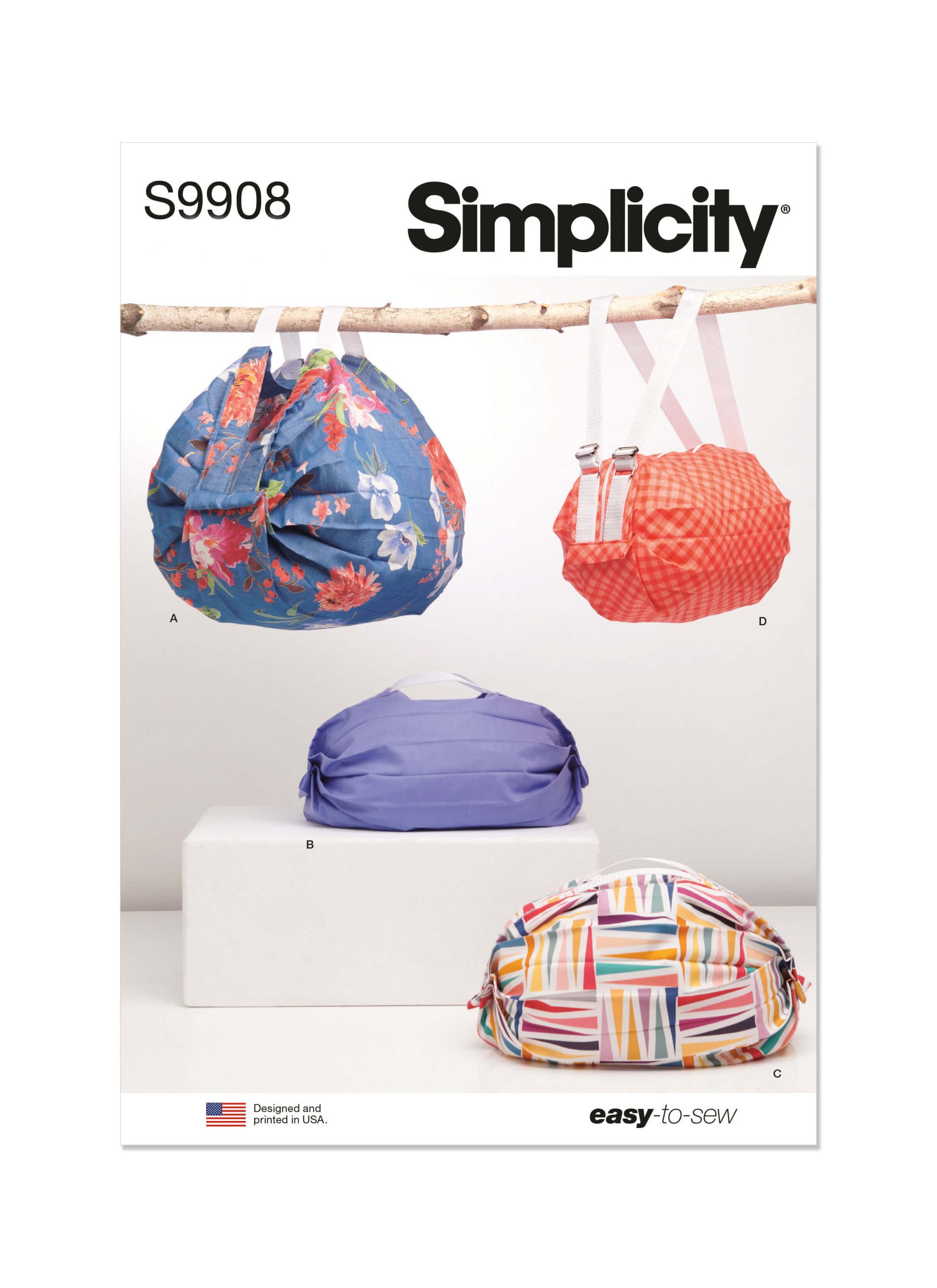 Simplicity Sewing Pattern S9908 Bag in Four Sizes - Sewdirect Australia