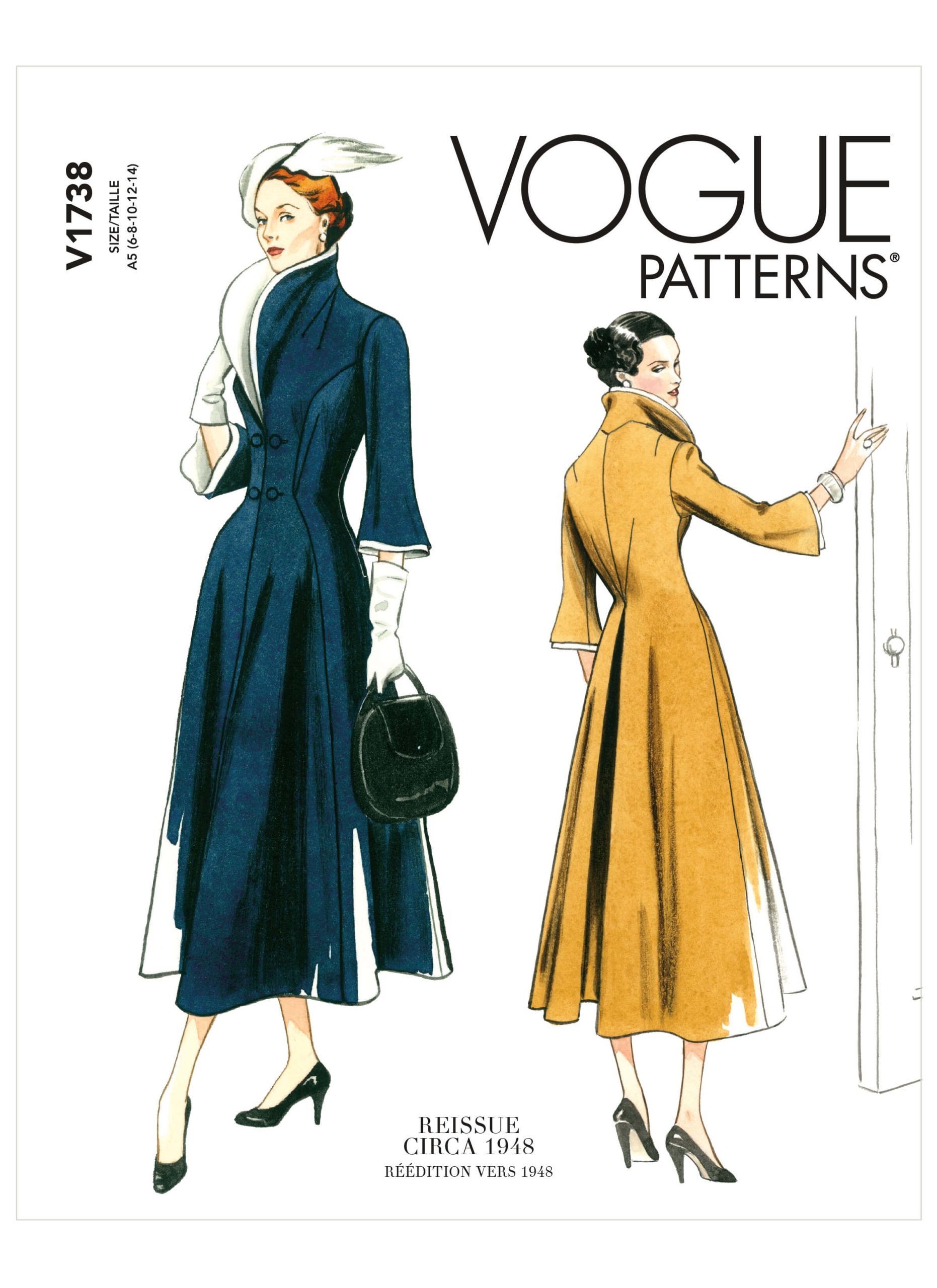 Vogue Patterns V1738 Misses’ Wide-Collar, Fit-and-Flare Dress ...
