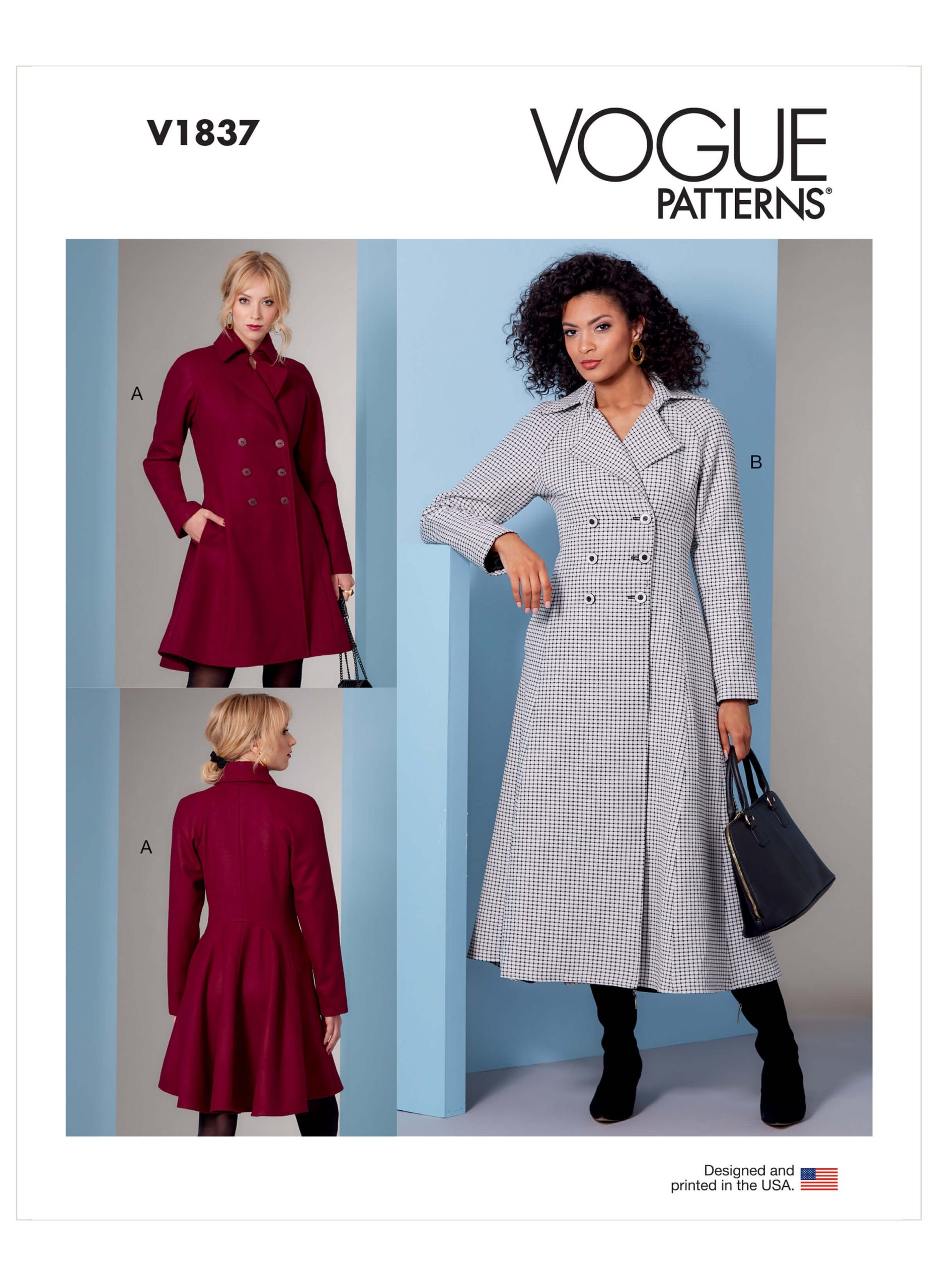 Vogue Pattern V1837 Misses’ Coat - Sewdirect Australia