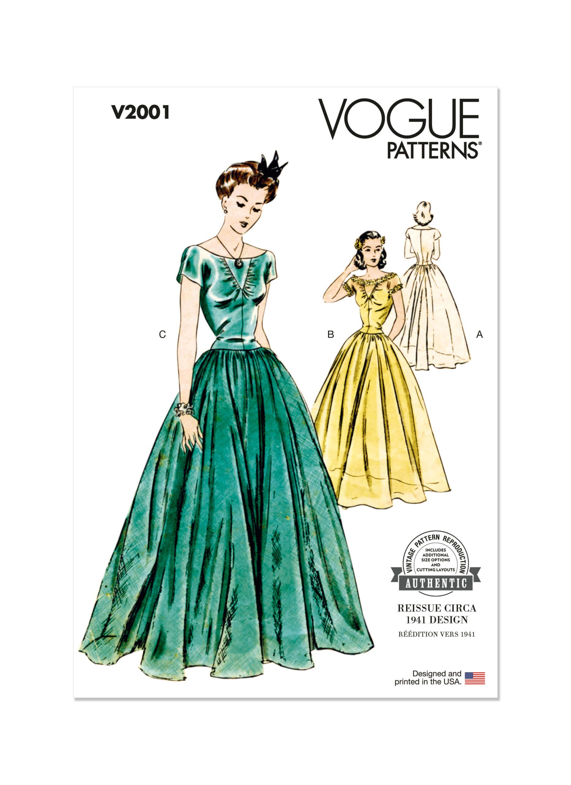 Vogue Patterns V2001 Misses’ Dress - Sewdirect Australia