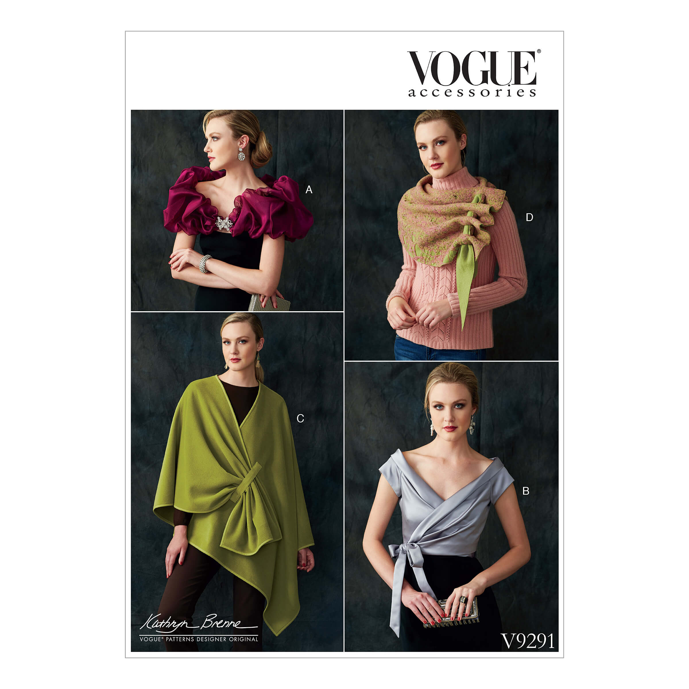 Vogue Pattern V9291 Misses’ Wraps, Shrug and Scarf - Sewdirect Australia