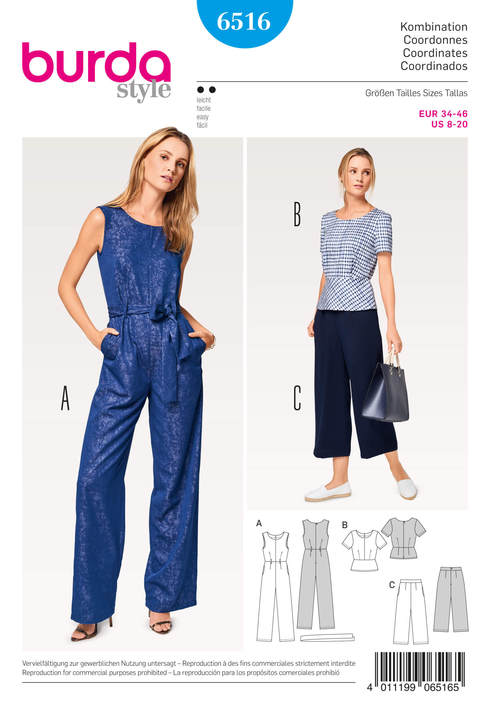 Burda Style Pattern B6516 Women’s Coordinates - Sewdirect Australia