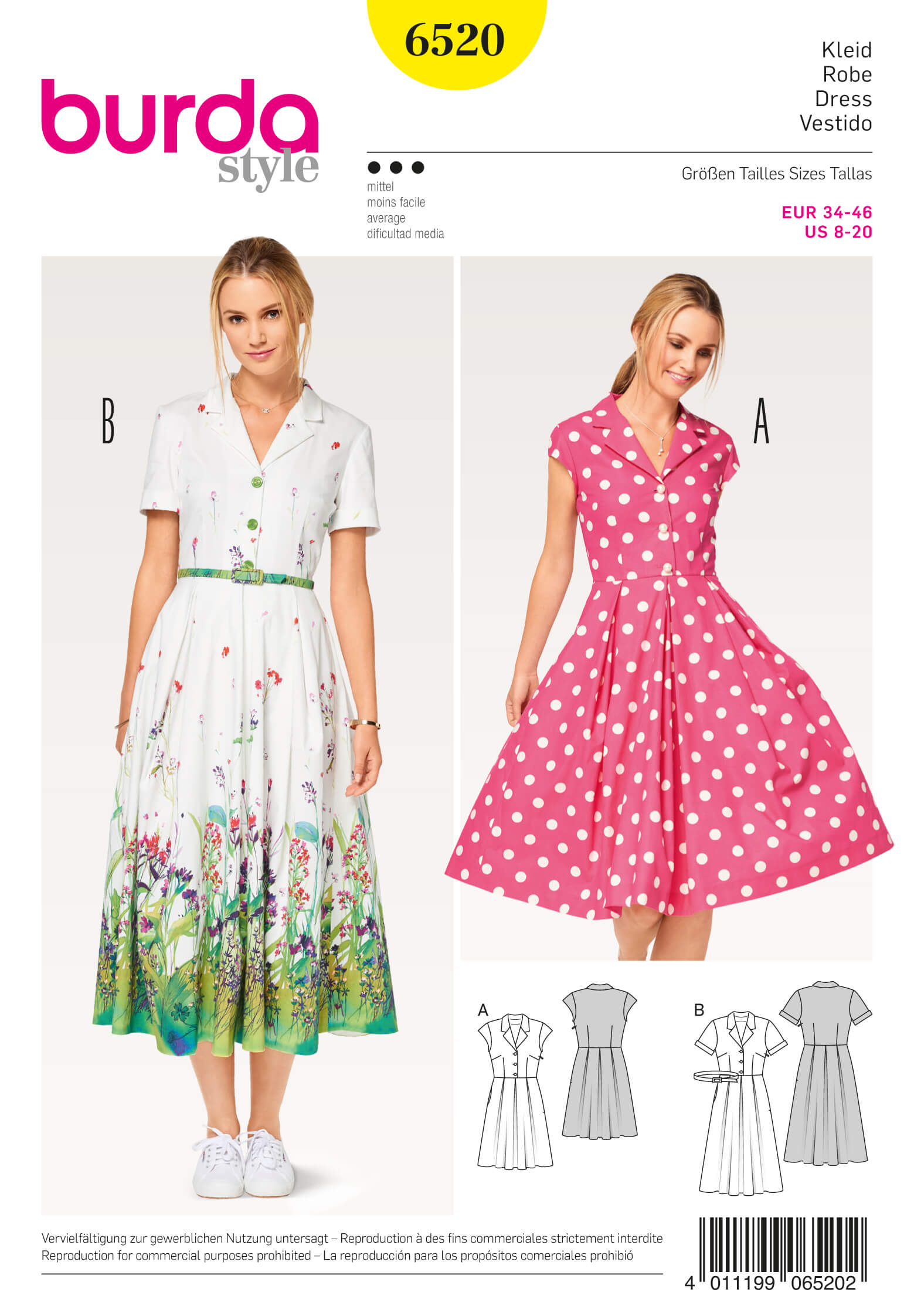 Burda Style Pattern B6520 Women’s’ Dress, Blouse and Skirt - Sewdirect ...