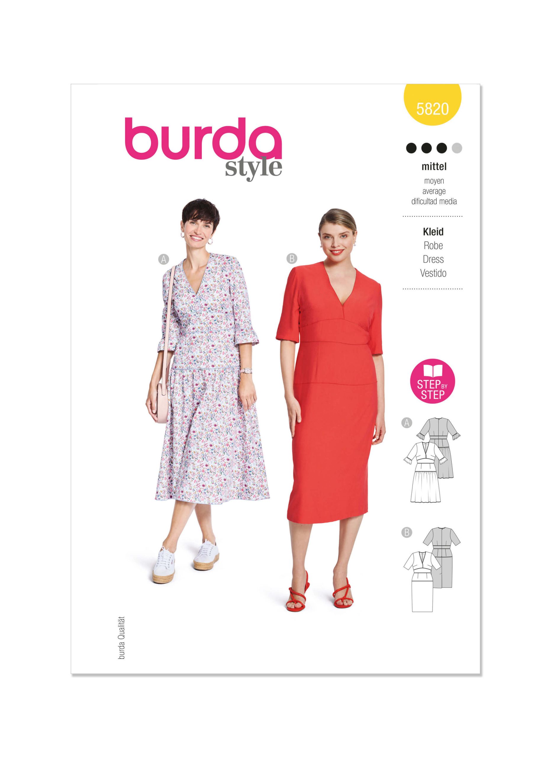 Burda Style pattern B5820 Misses’ Dress - Sewdirect Australia