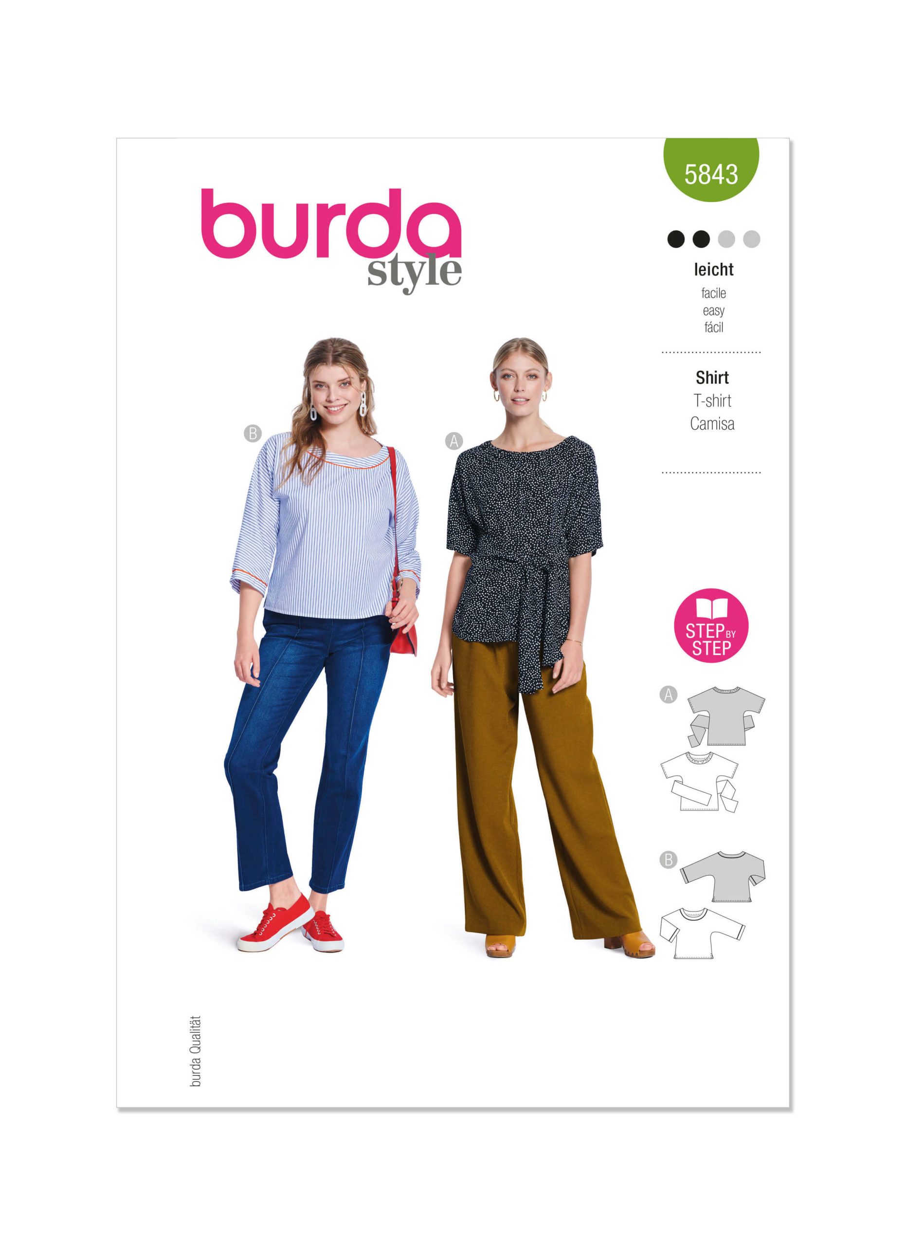 Burda Style pattern B5843 Misses’ Tops - Sewdirect Australia