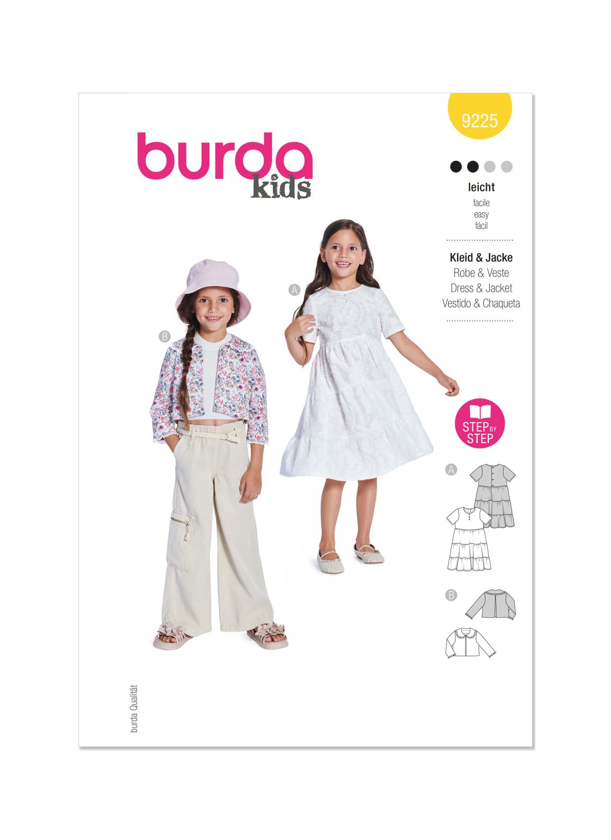 Burda Style pattern B9225 Children’s Jacket & Dress - Sewdirect Australia