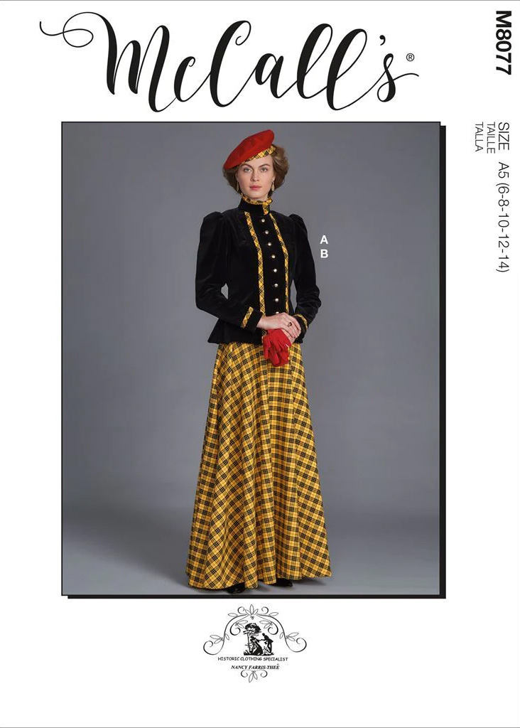 McCall’s Sewing Pattern M8077 Historical Jacket and Skirt sewing pattern - Sewdirect Australia
