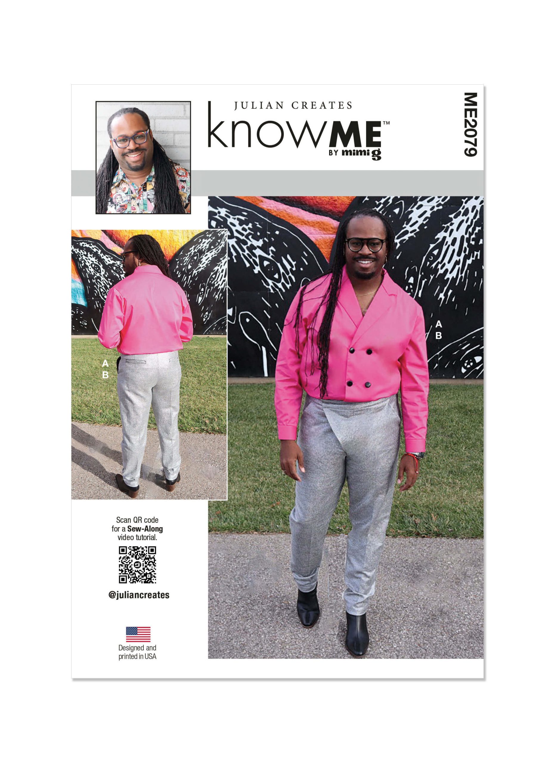 Know Me Sewing Pattern ME2079 Men’s Shirt and Trousers by Julian ...