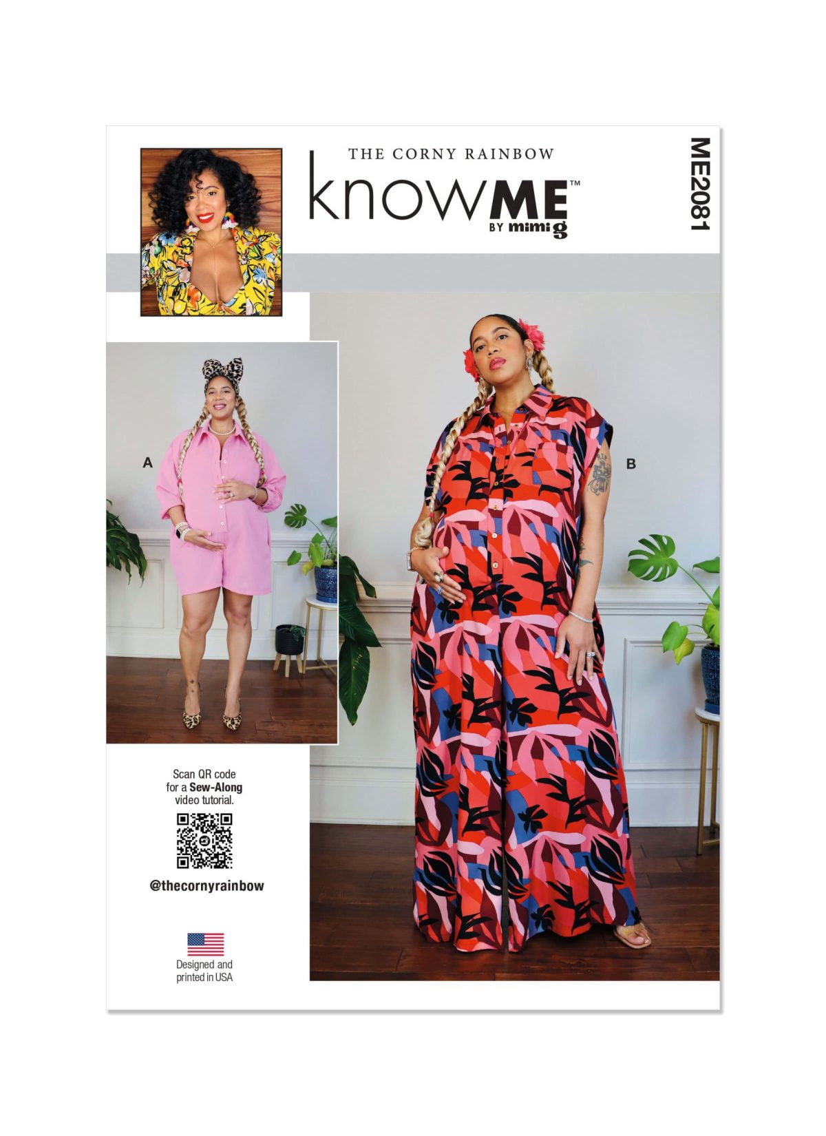 Know Me Sewing Pattern ME2081 Misses’ Maternity Romper and Jumpsuit by ...