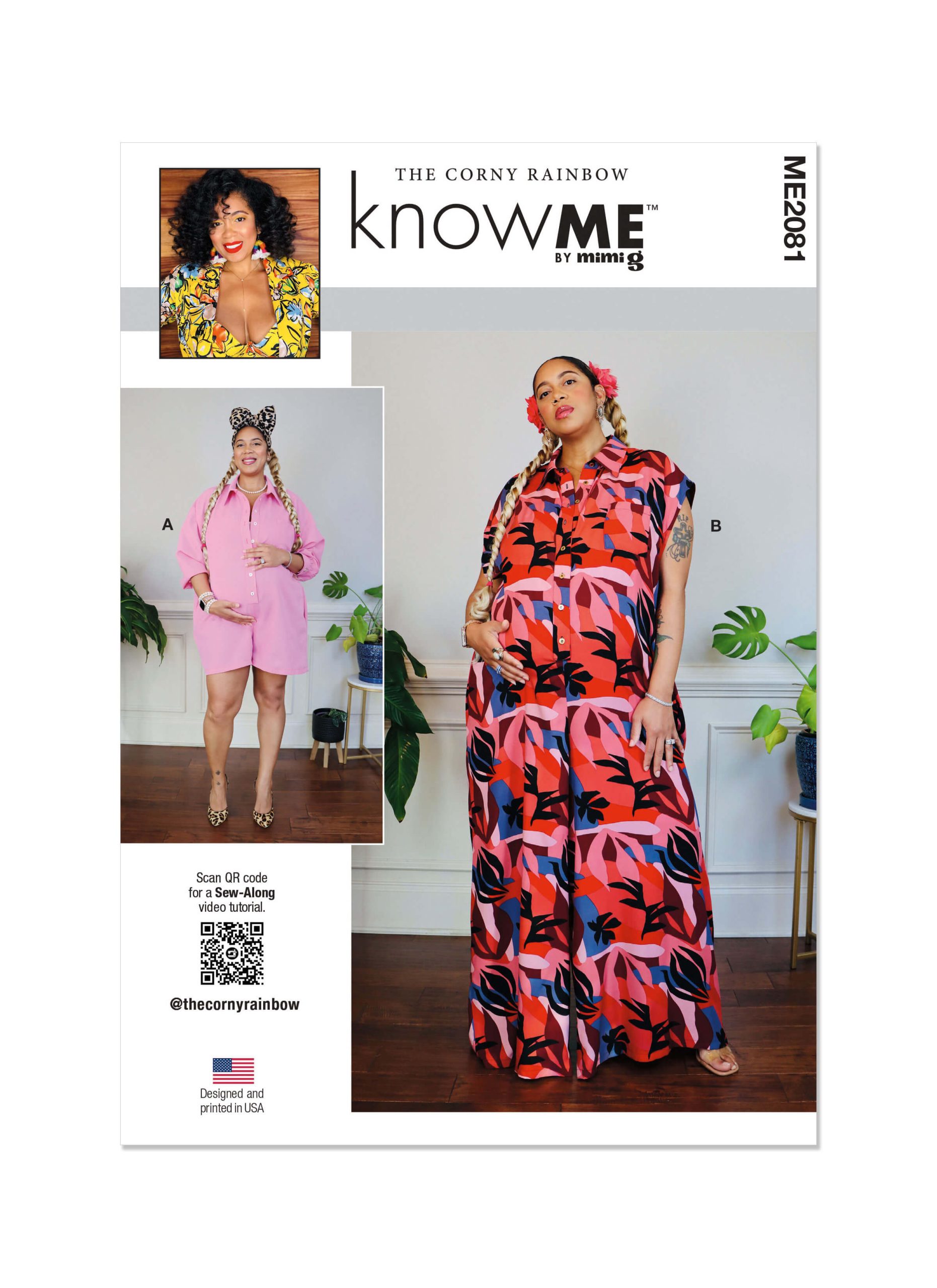 Know Me Sewing Pattern ME2081 Misses’ Maternity Romper and Jumpsuit by ...