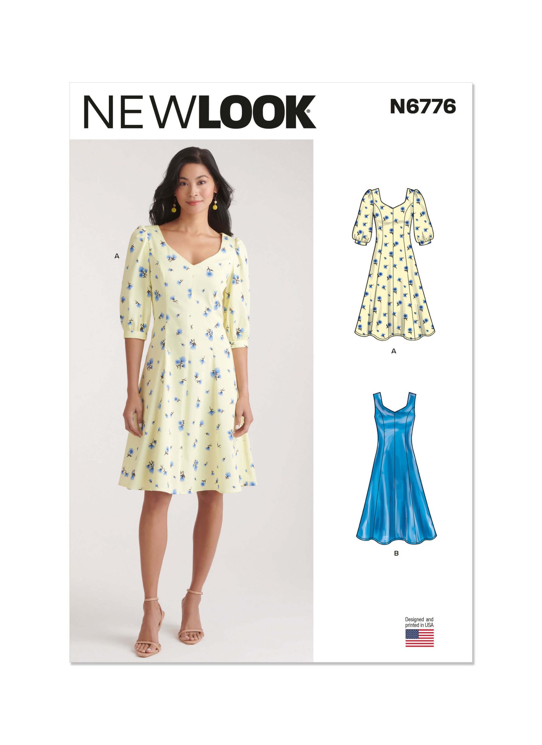 New Look Sewing Pattern N6776 Misses’ Dress With Sleeve Variations ...