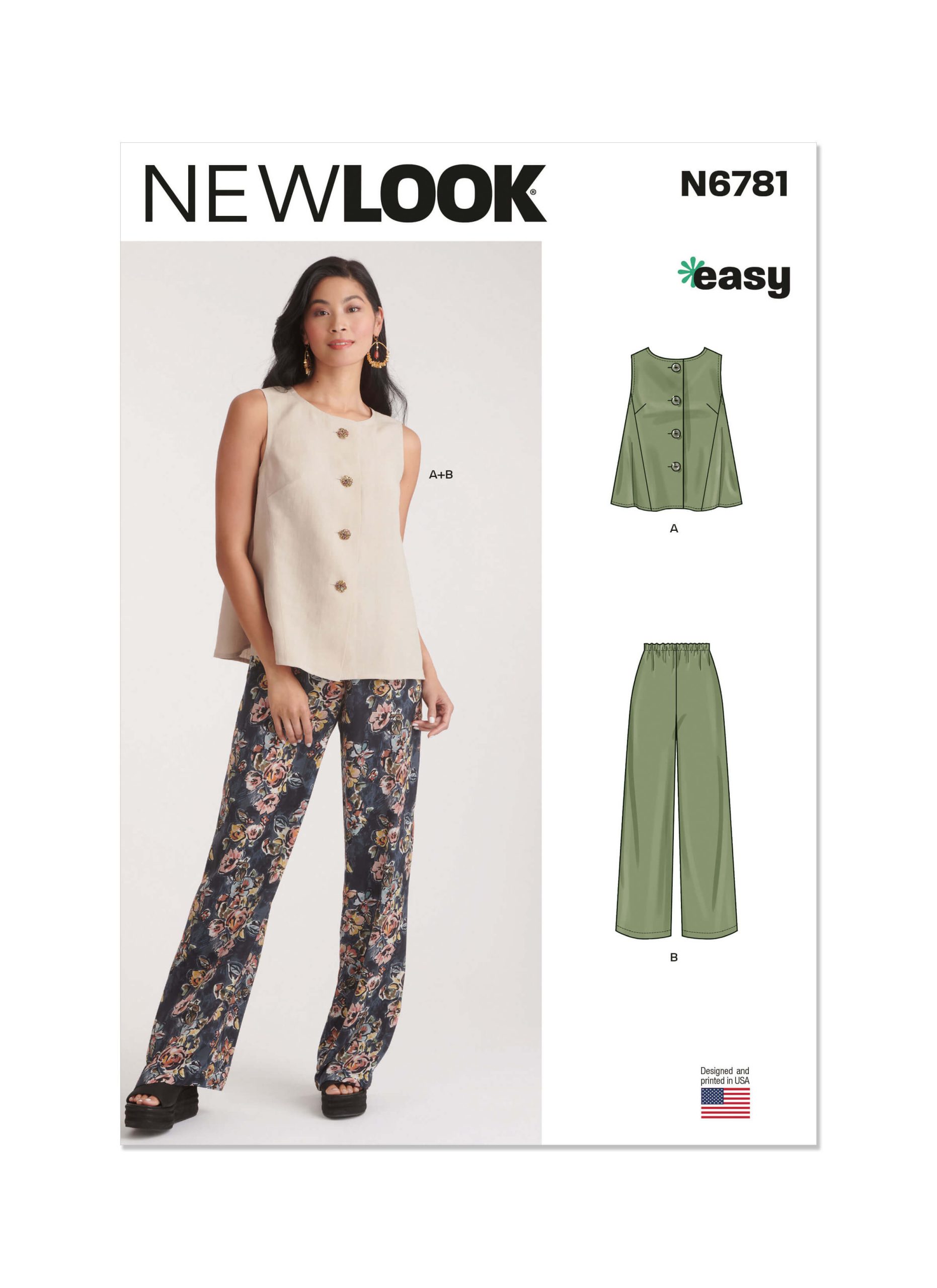 New Look Sewing Pattern N6781 Misses’ Top and Trousers - Sewdirect ...