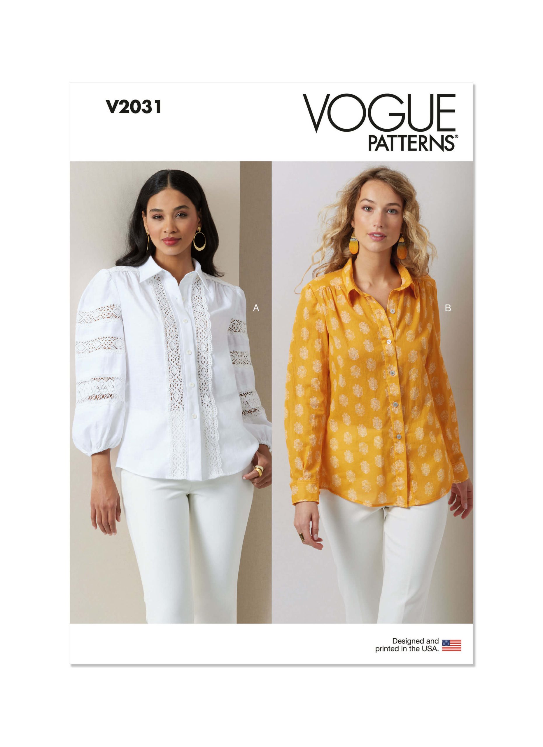 Vogue Patterns V2031 Misses’ Blouses - Sewdirect Australia