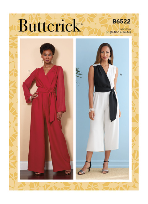 Butterick Sewing Pattern B6522 Misses’/Women’s Jumpsuit and Sash ...