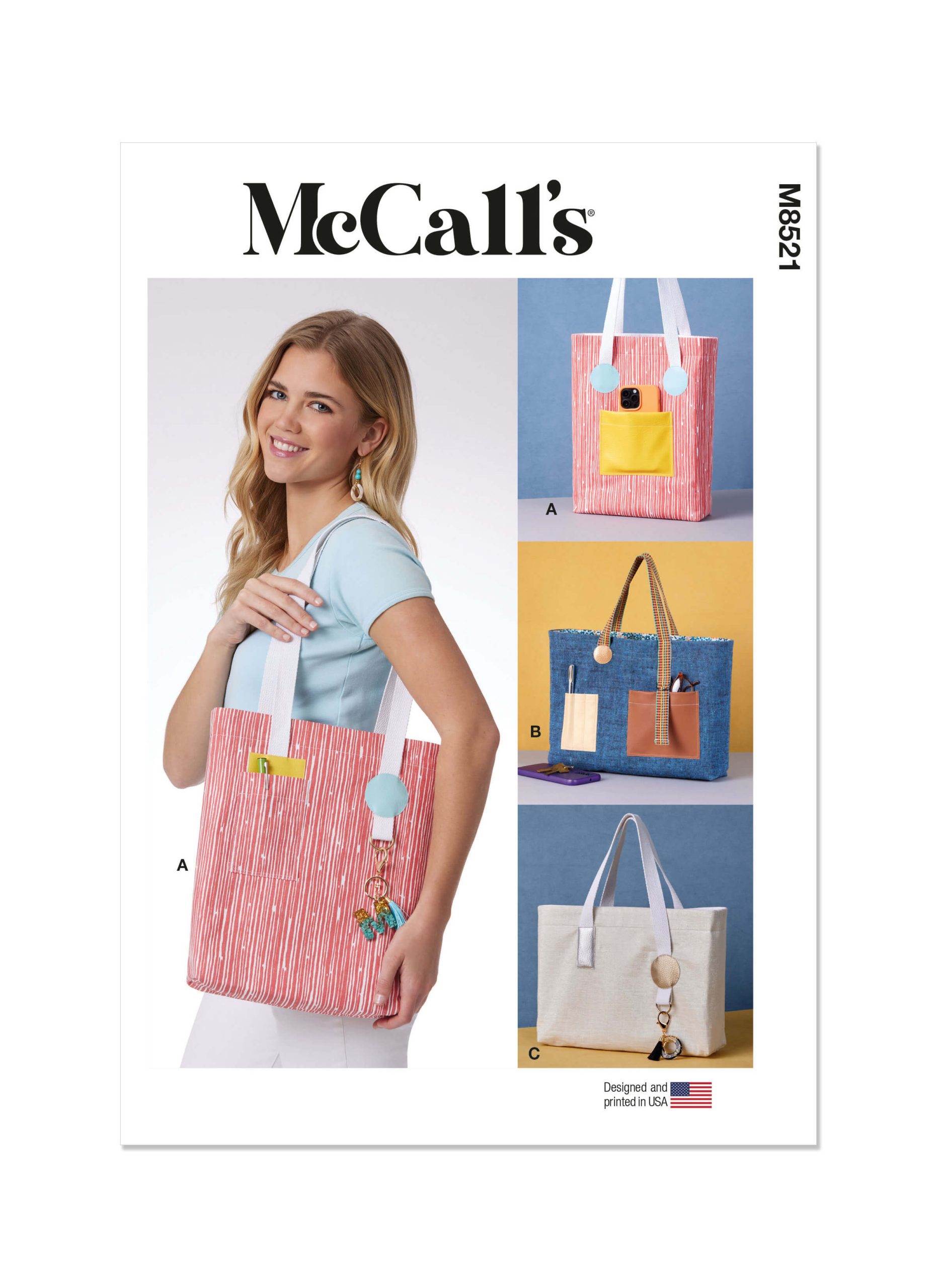 McCall’s Sewing Pattern M8521 Tote Bags - Sewdirect Australia