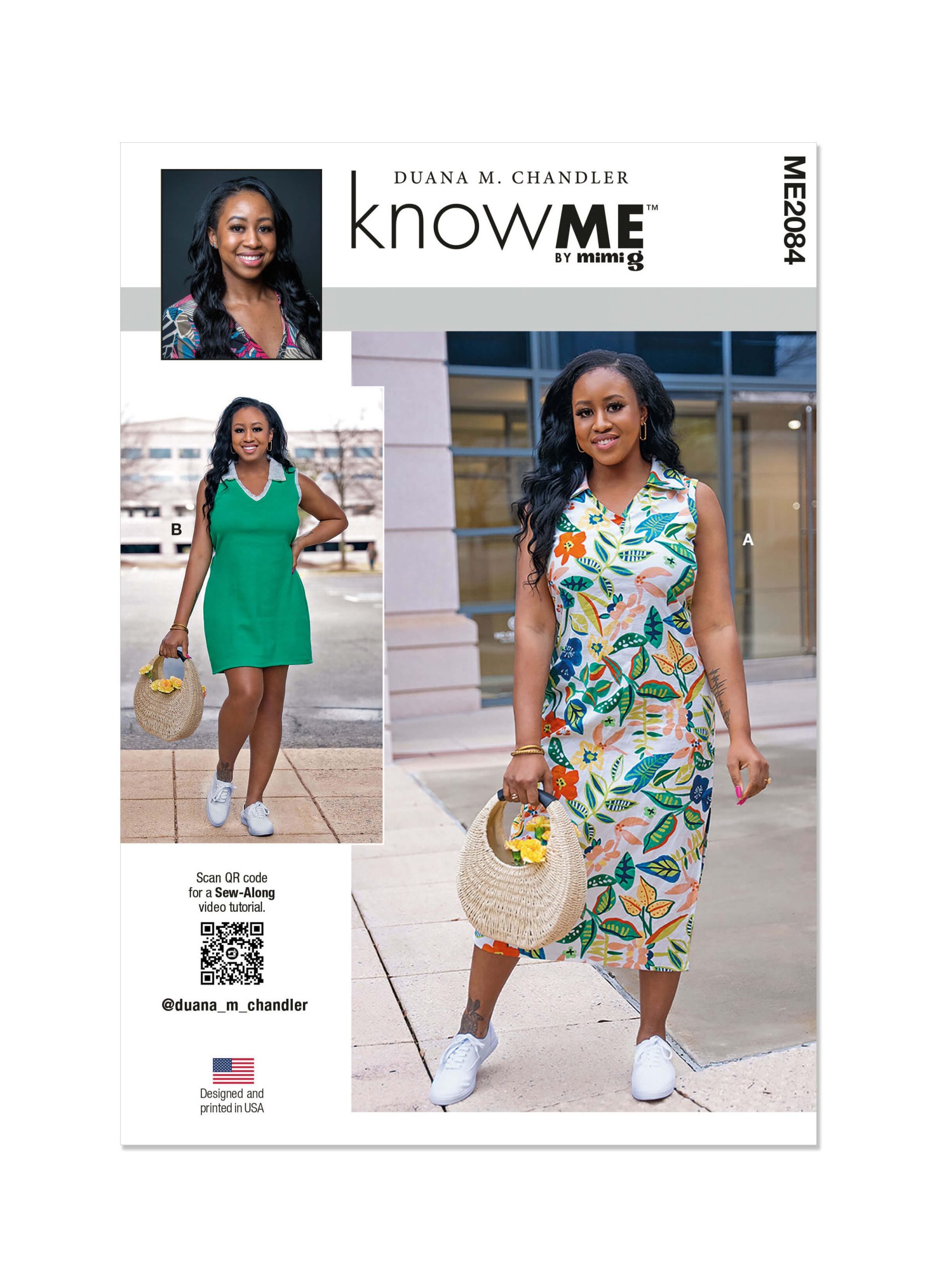 Know Me Sewing Pattern ME2084 Misses’ Dress in Two Lengths by Duana M ...