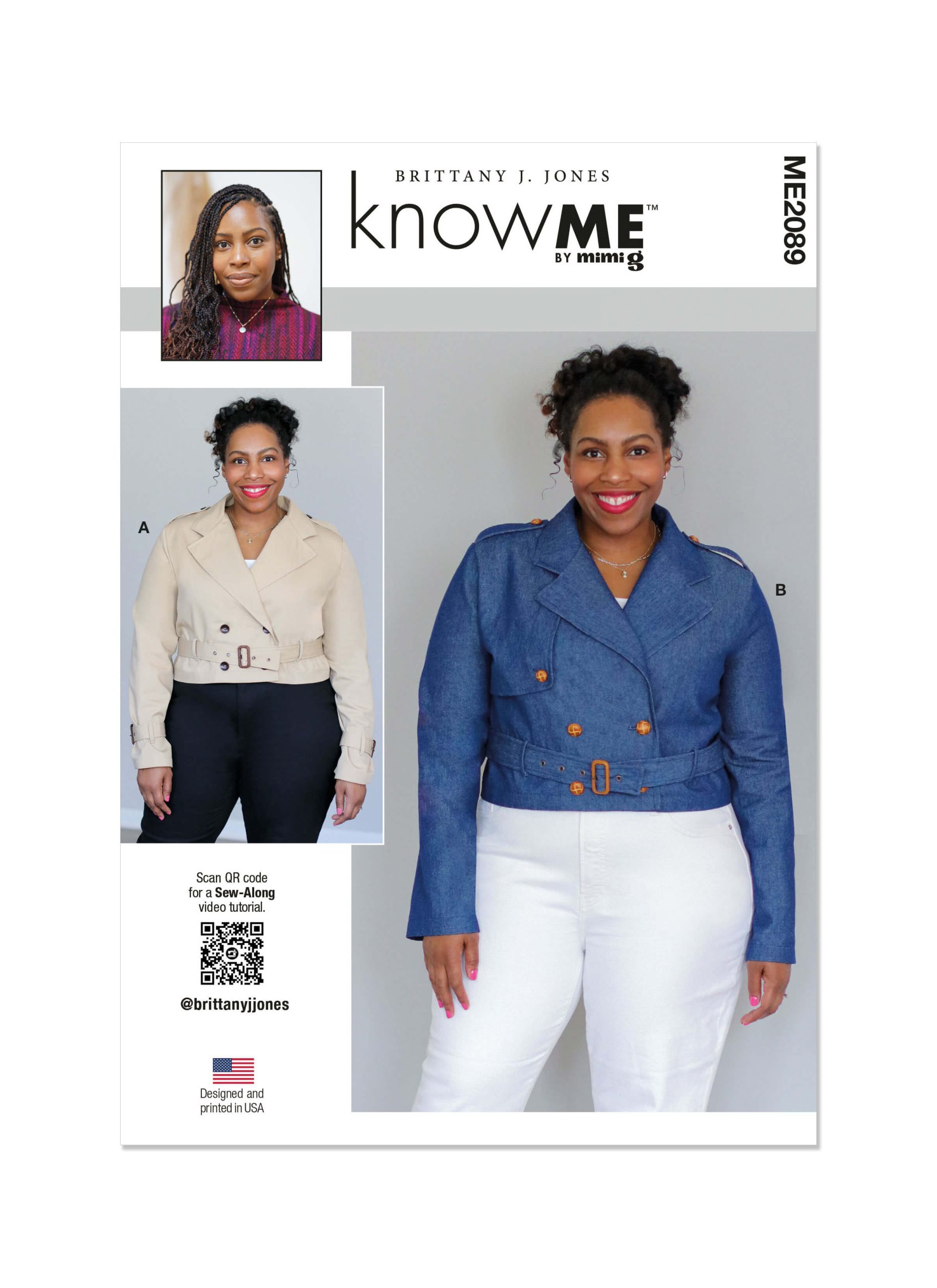 Know Me Sewing Pattern ME2089 Misses’ Jackets by Brittany J. Jones ...