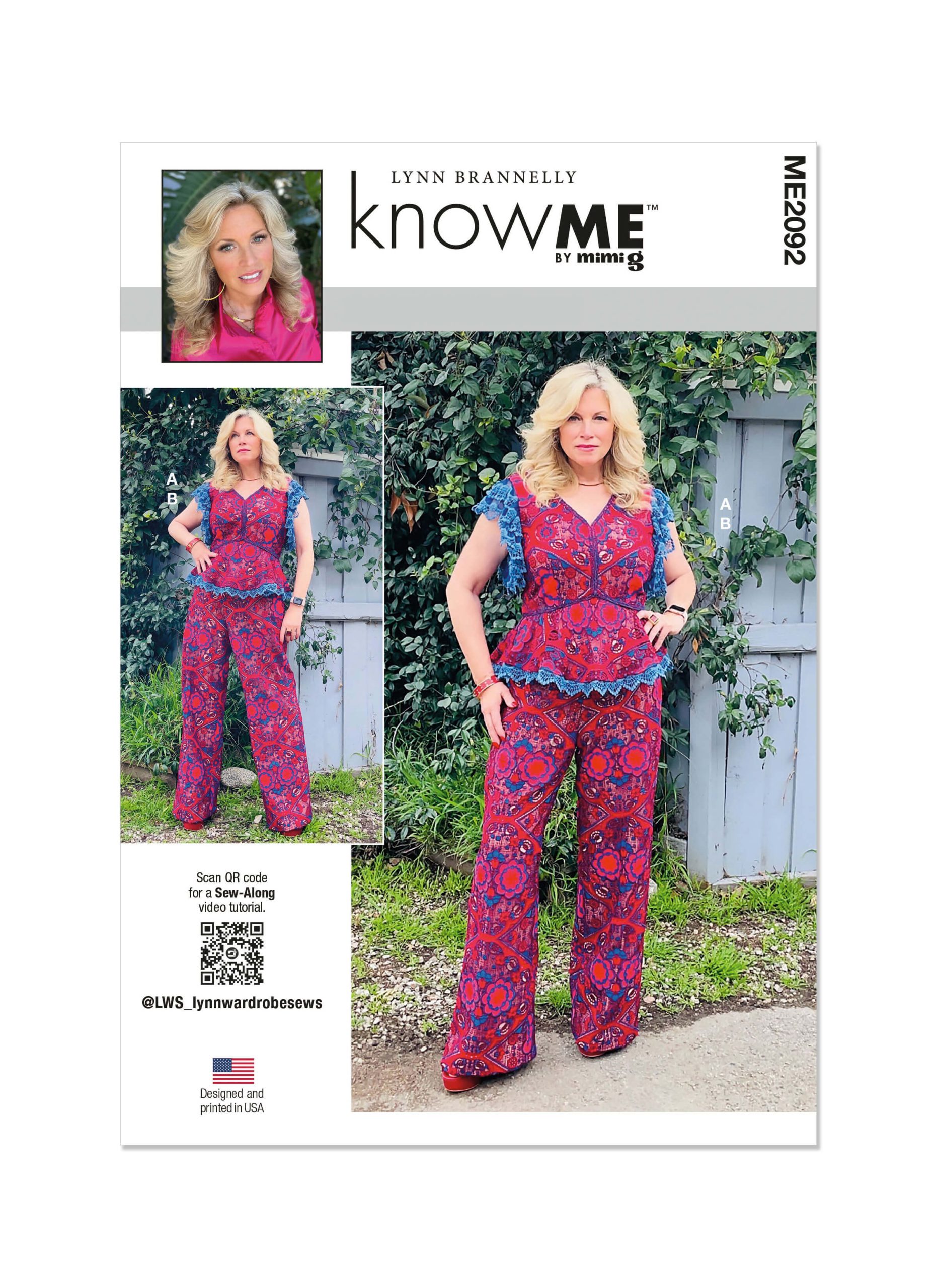 Know Me Sewing Pattern ME2092 Misses’ Top and trousers by Lynn ...