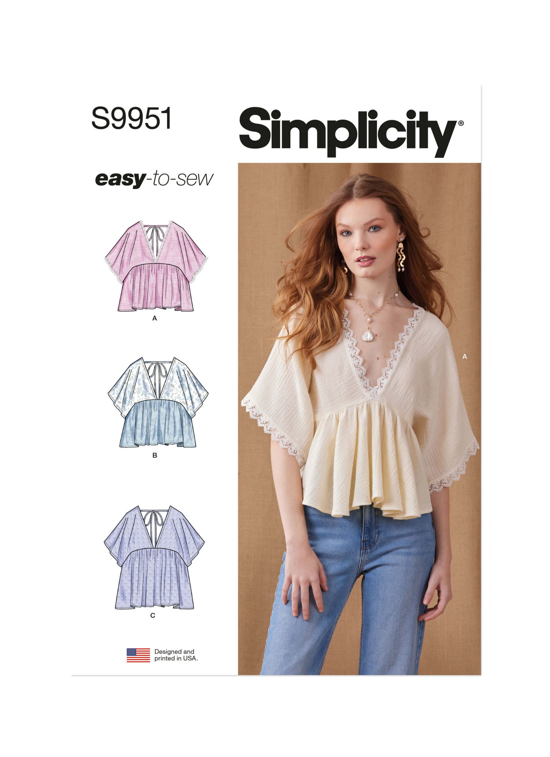 Simplicity Sewing Pattern S9951 Misses’ Top In Two Lengths - Sewdirect ...