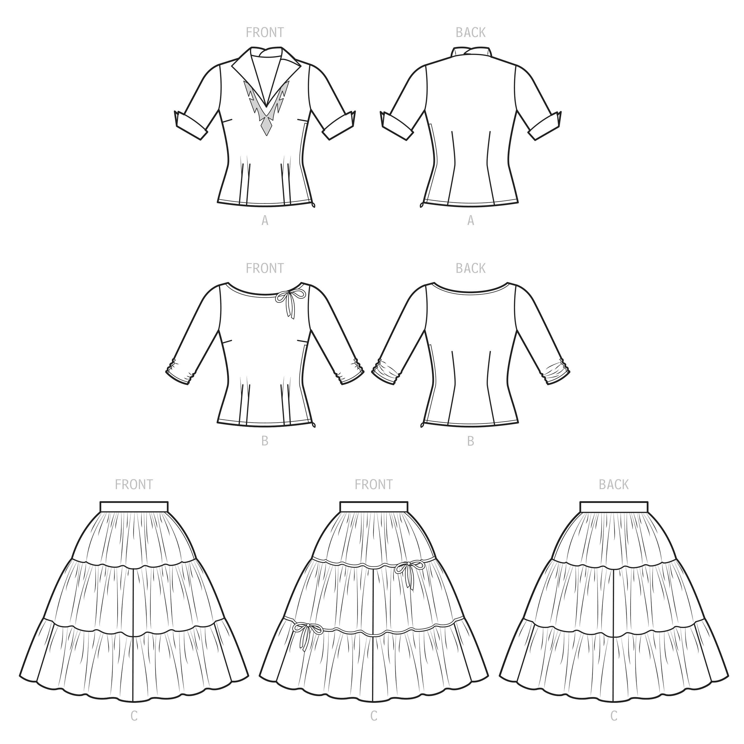Simplicity Sewing Pattern S9537 Misses’ Blouses and Skirt - Sewdirect ...