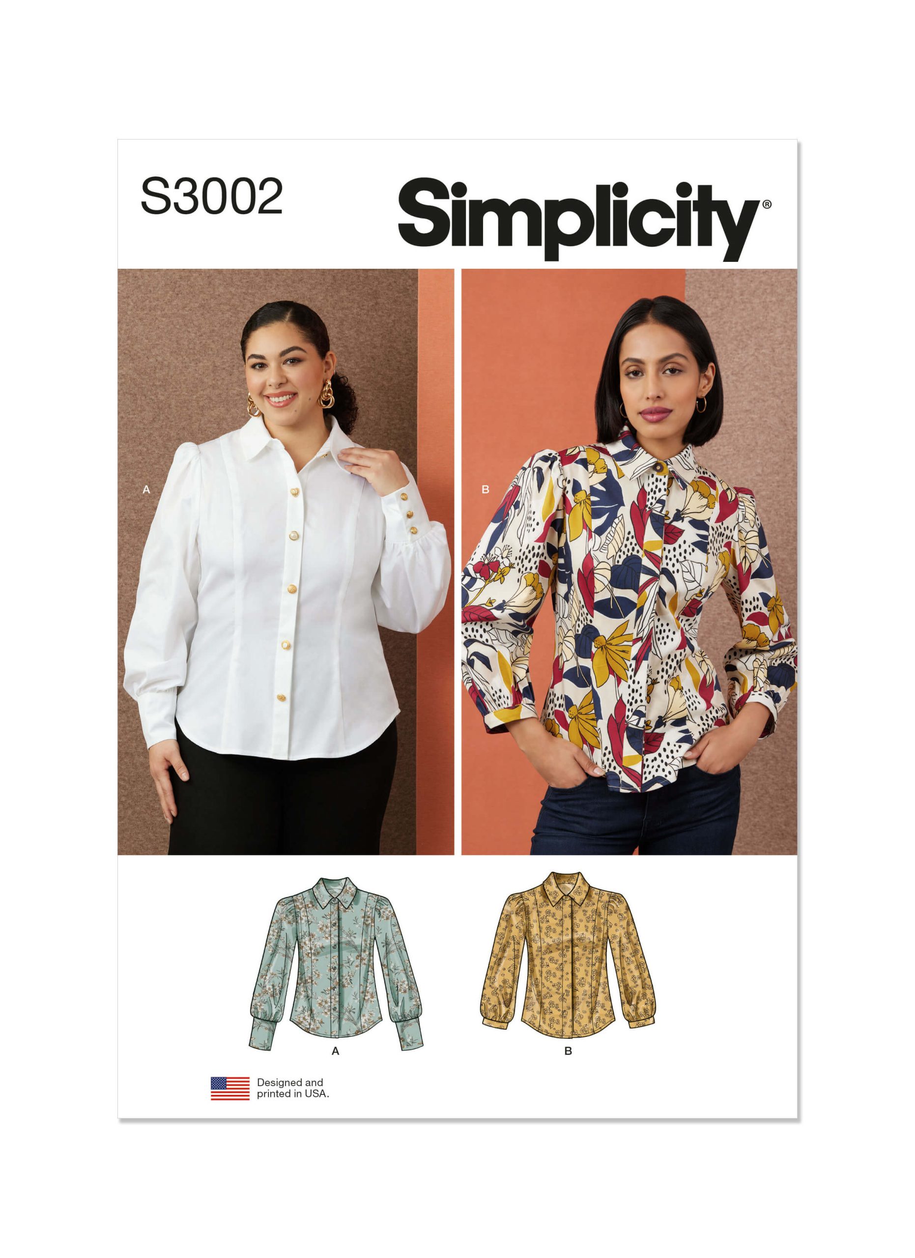 Simplicity Sewing Pattern S3002 Misses’ and Women’s Blouses - Sewdirect ...