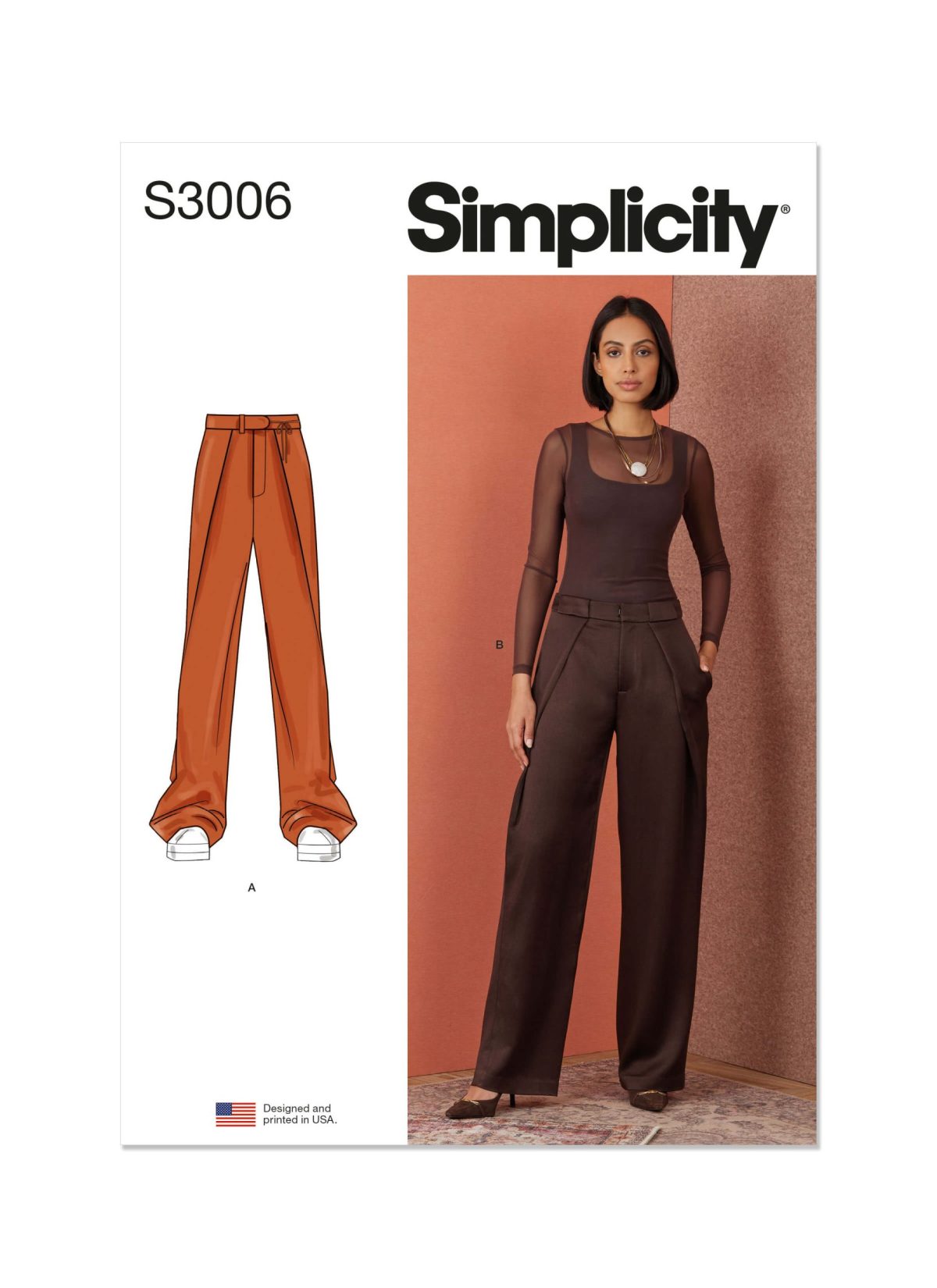 Simplicity Sewing Pattern S3006 Misses’ Pants - Sewdirect Australia