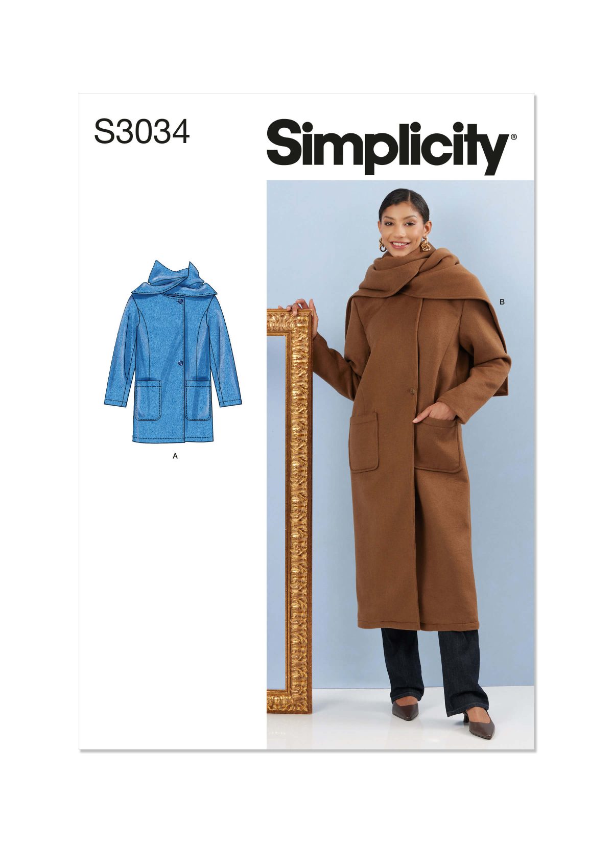 Simplicity Sewing Pattern S3034 Misses’ Coats - Sewdirect Australia